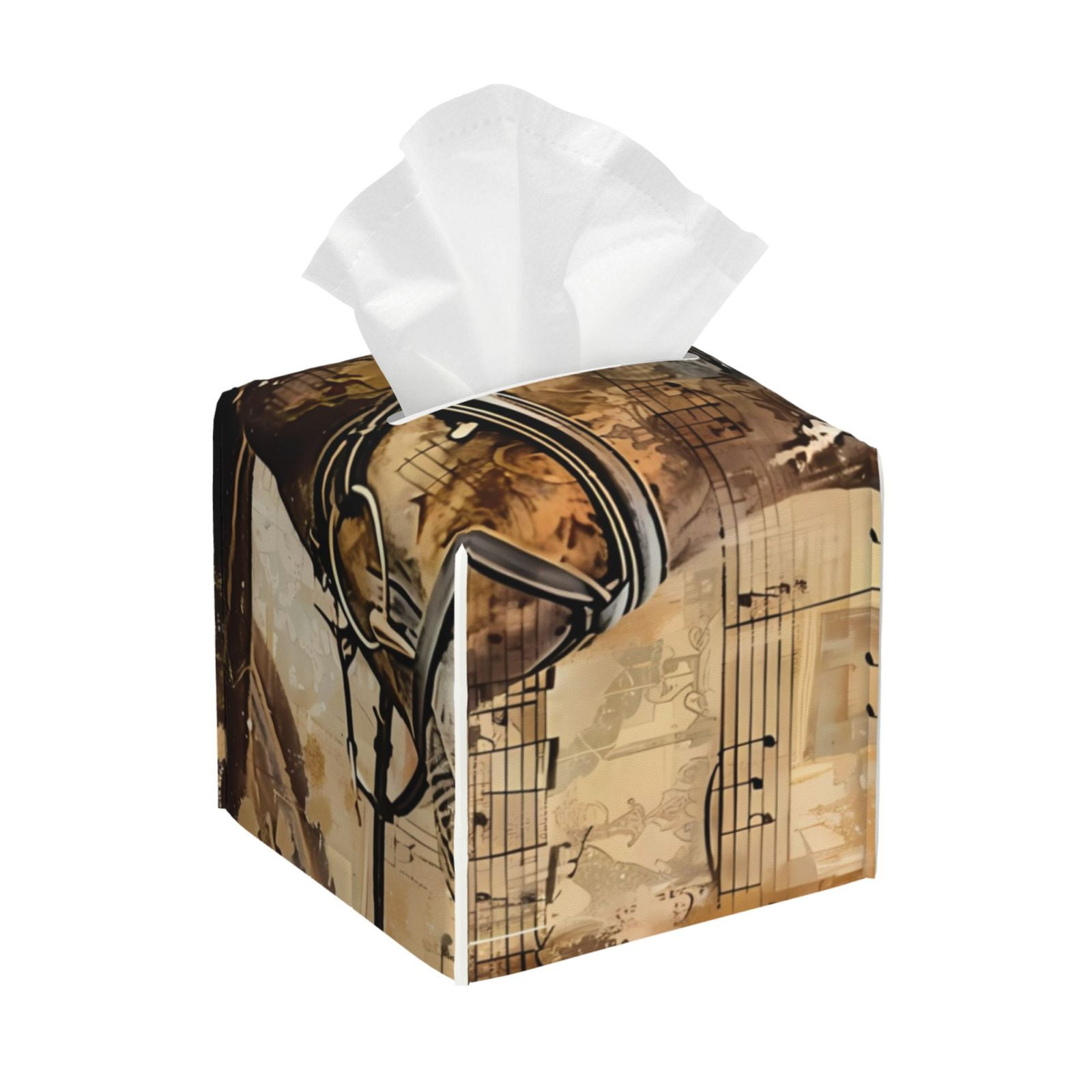 Qekee Musical Horse Vintage Collage for Tissue Box Cover Holder, Square ...