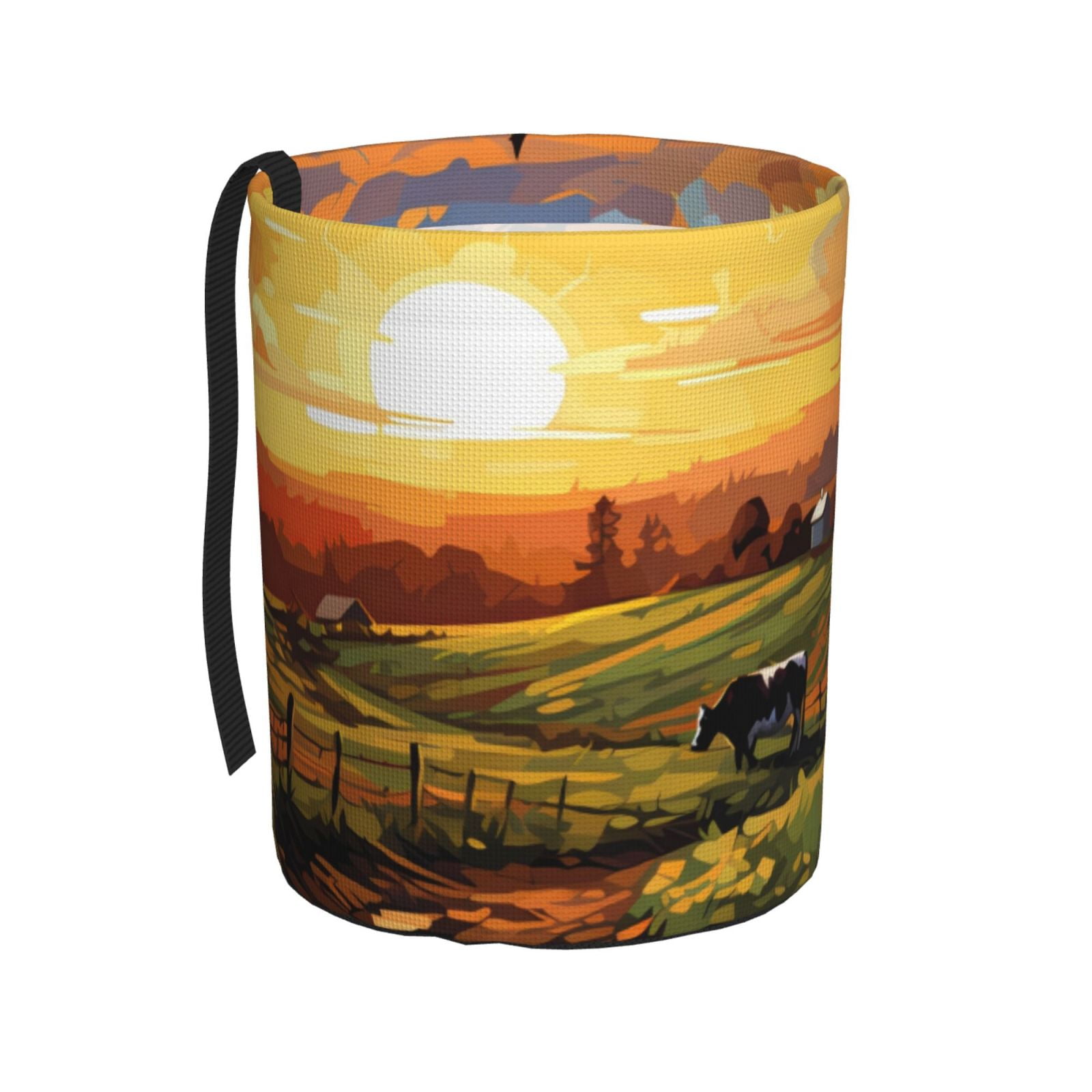 Qekee Oil Painting Style Pasture Cow Print Automotive Waterproof ...