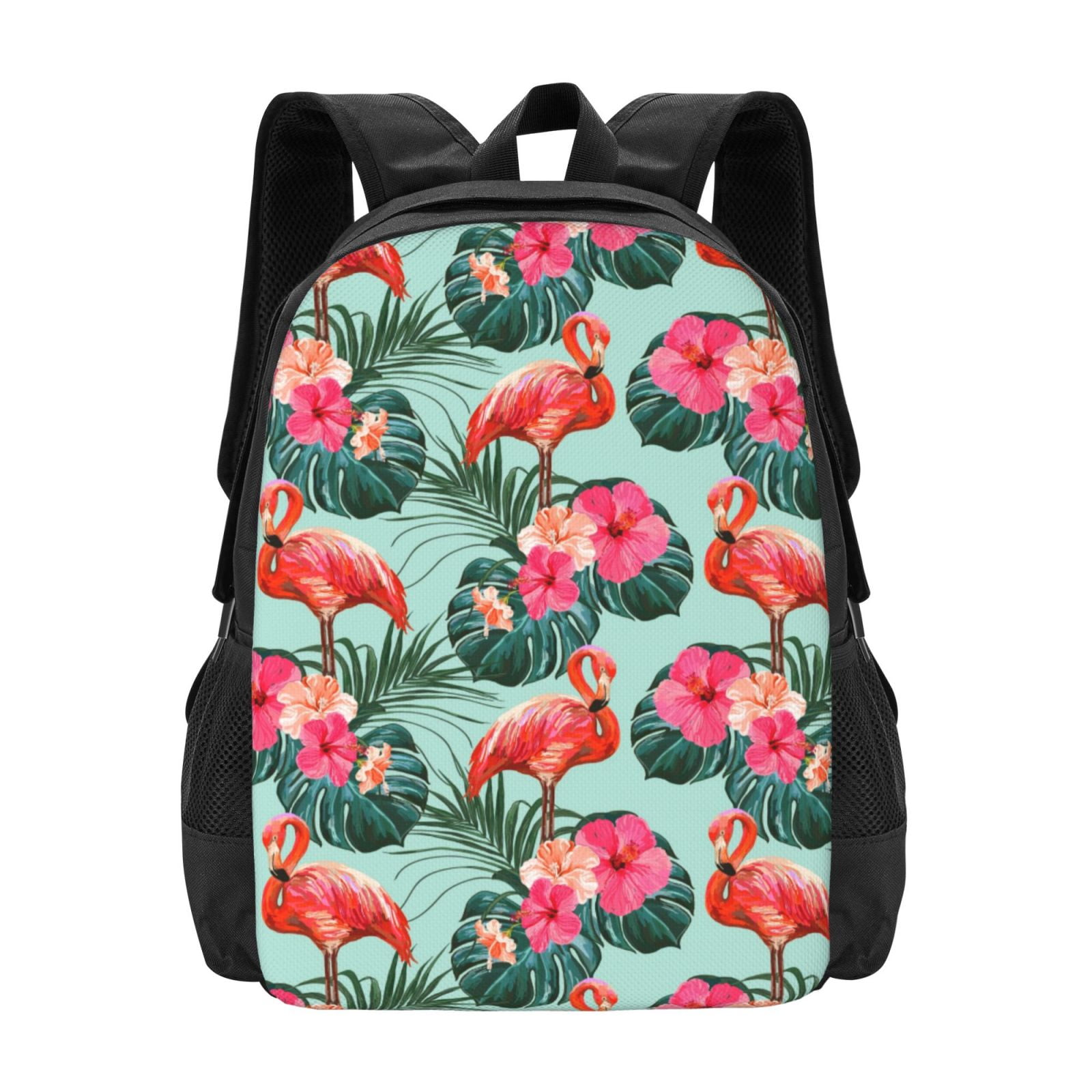 Qekee Palm Leaves Flamingo for Travel Laptop Backpack for womem and men ...