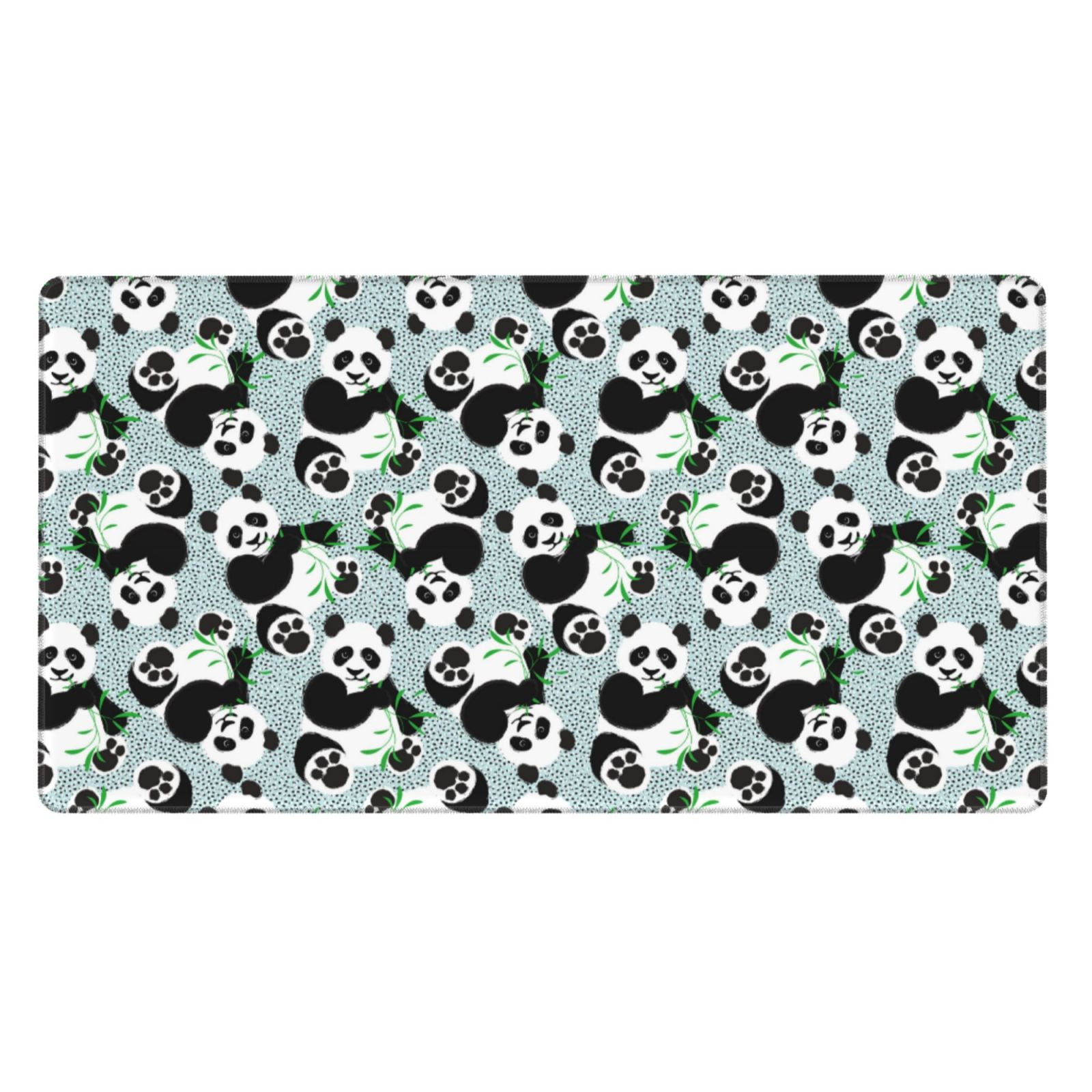 Qekee Panda And Eucalyptus Print Desk Pad Protector,Mouse Pad,Office ...