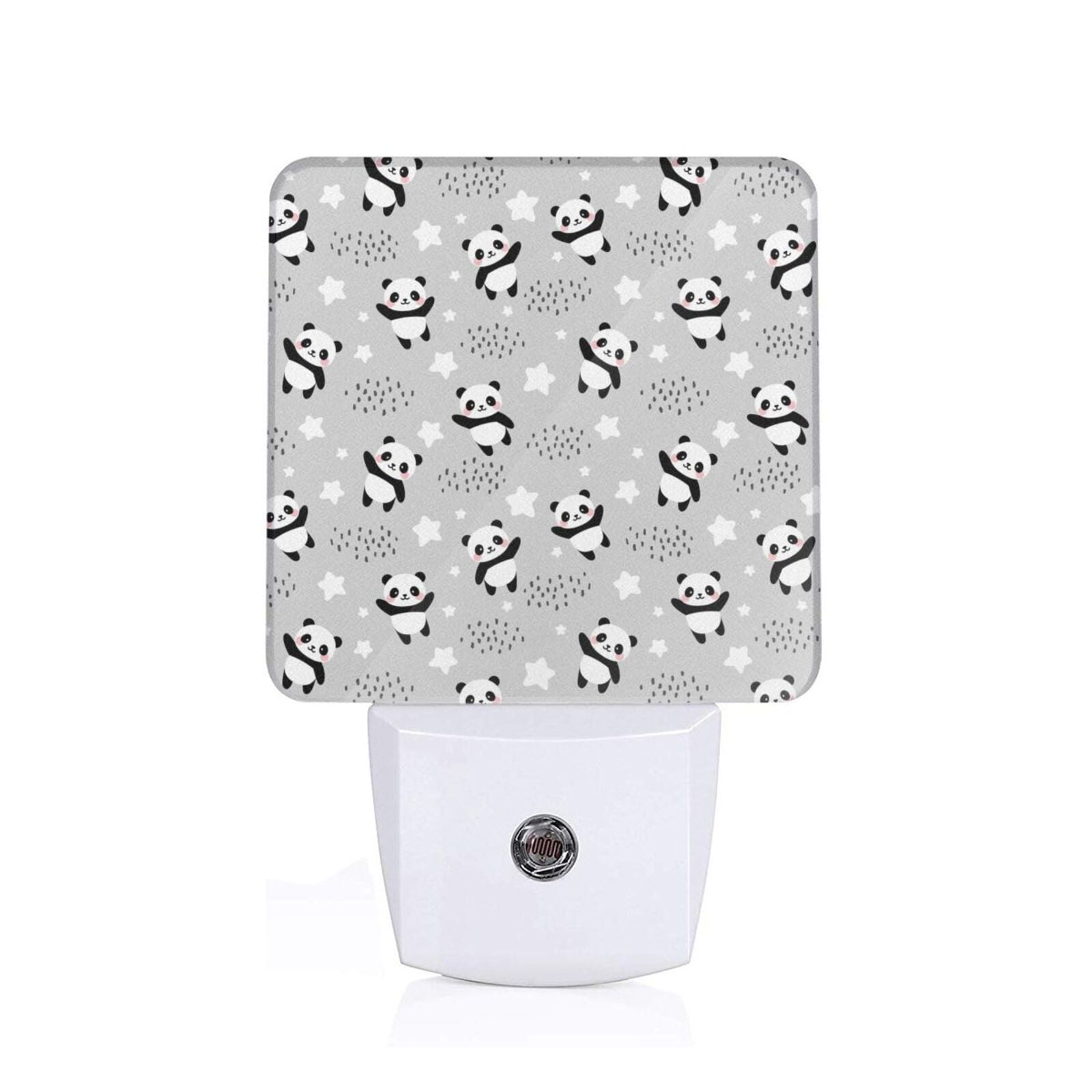 Qekee Pandas Between Clouds and Stars for Night Lights Plug into Wall ...