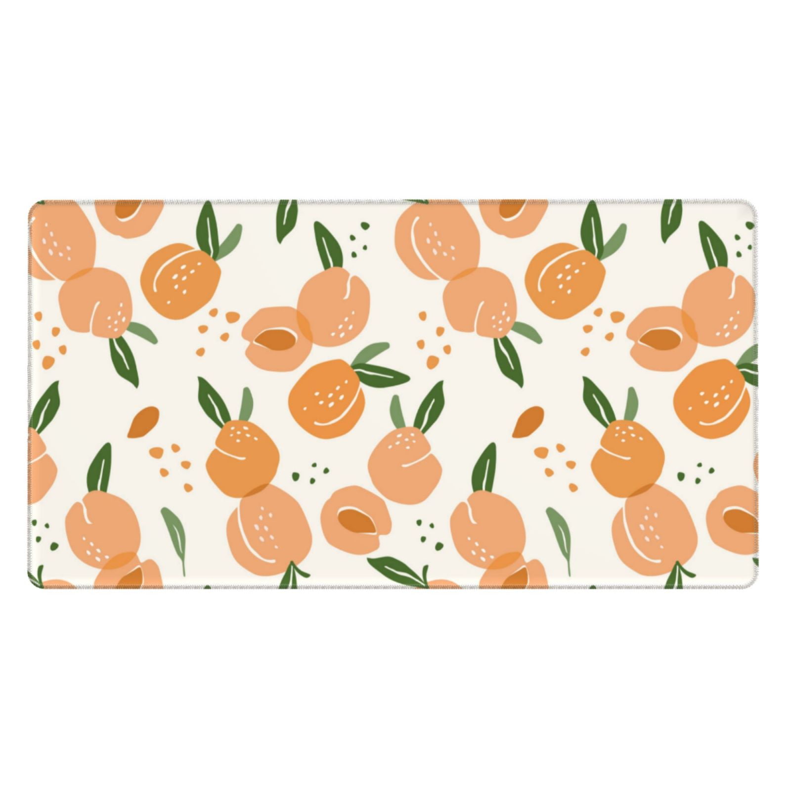 Qekee Peaches Print Desk Pad Protector,Mouse Pad,Office Desk Mat,Desk ...