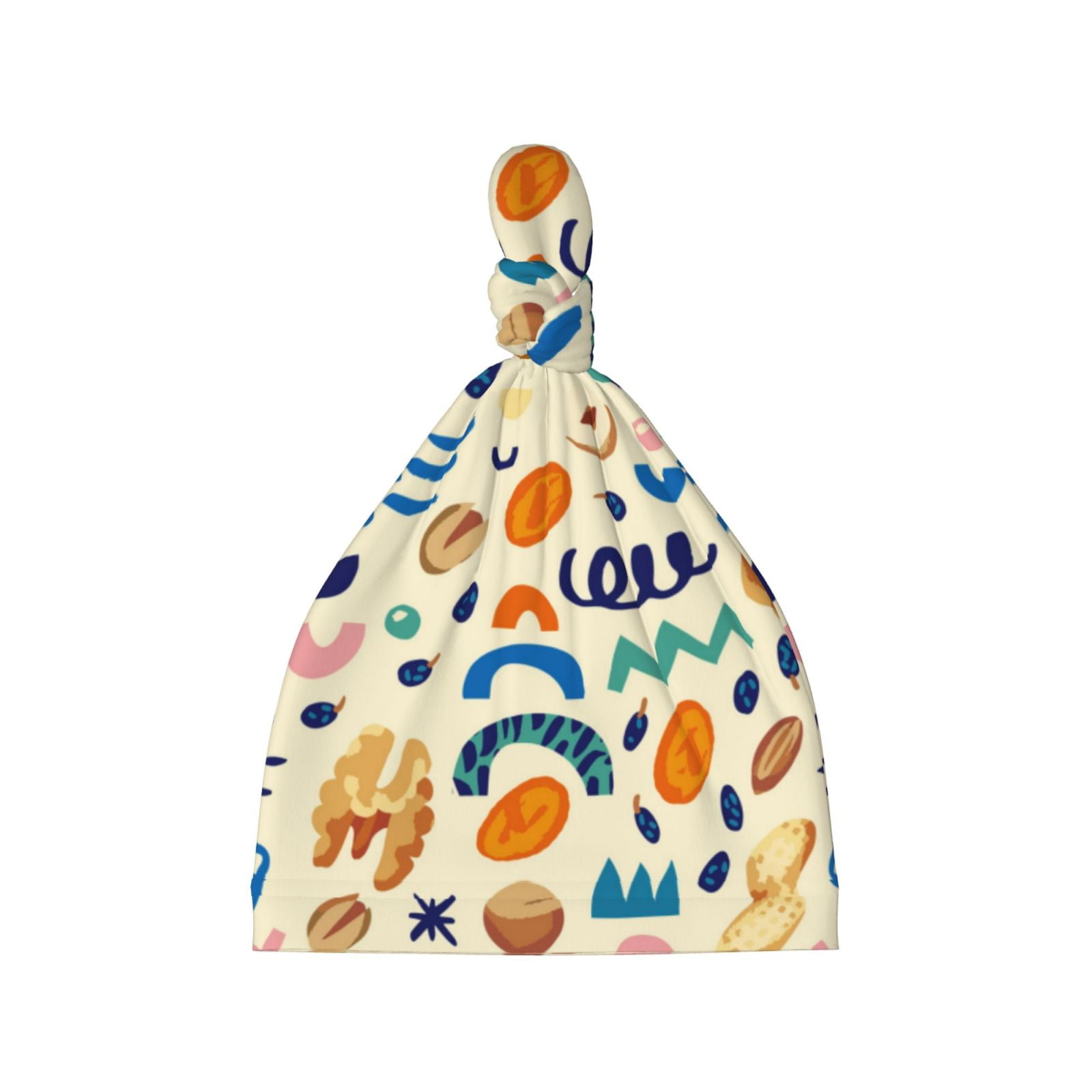 Qekee Peanuts 8 Print Newborn Baby Hospital Hat for Boy/Girl,Knotted ...