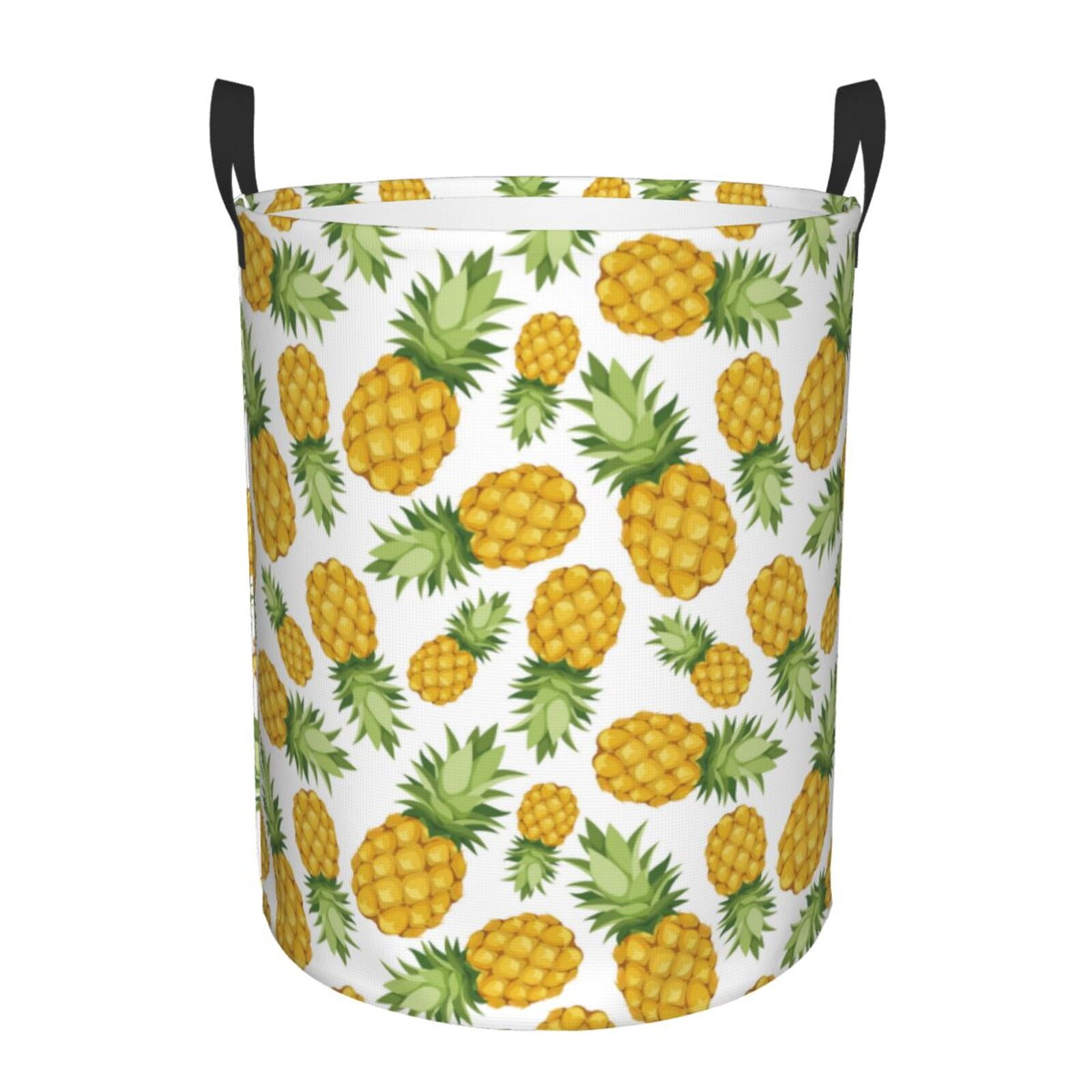 Qekee Pineapple print Laundry Hamper Basket, Hamper Basket for Blanket ...