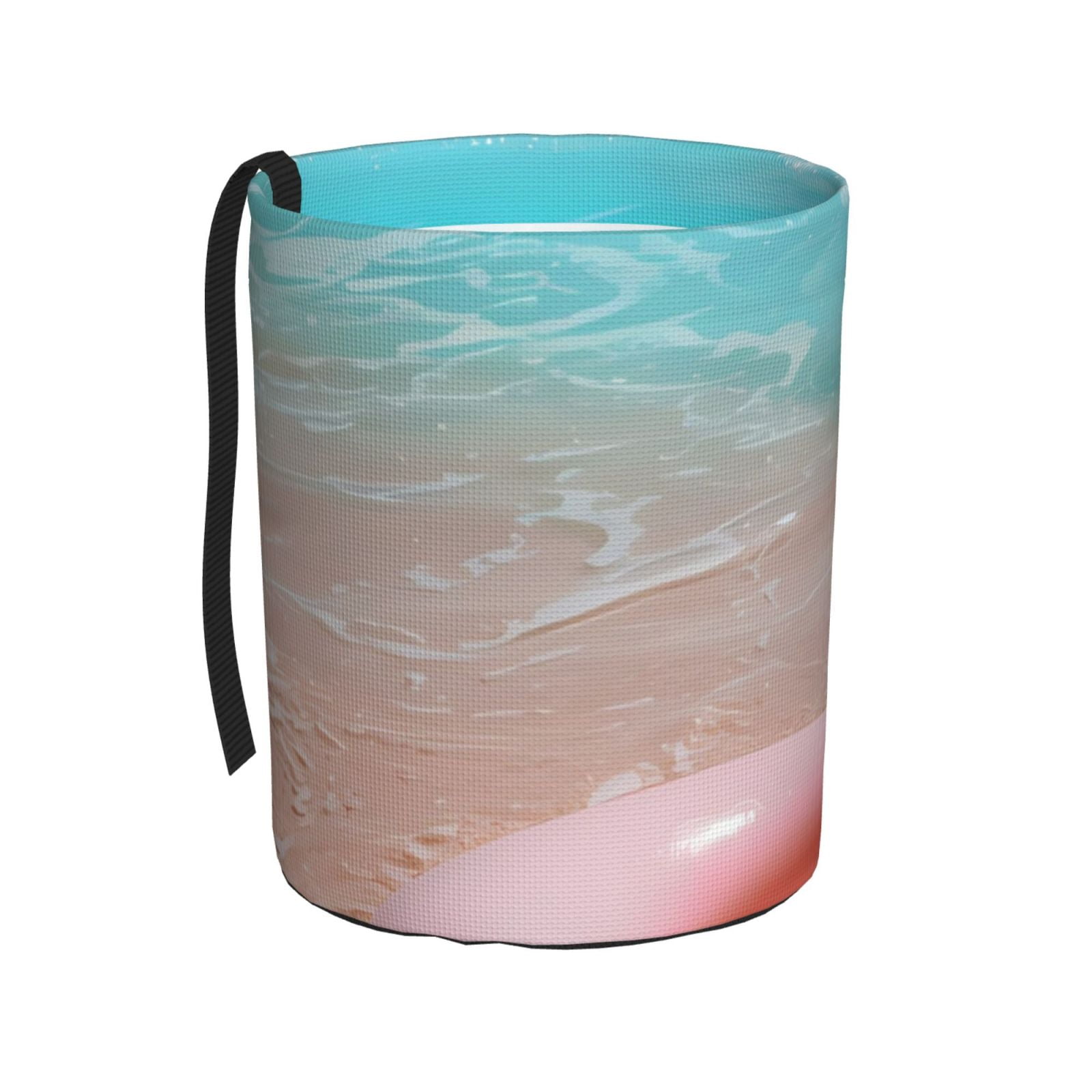 Qekee Pink Float Ring On Beach Print Automotive Waterproof Portable ...