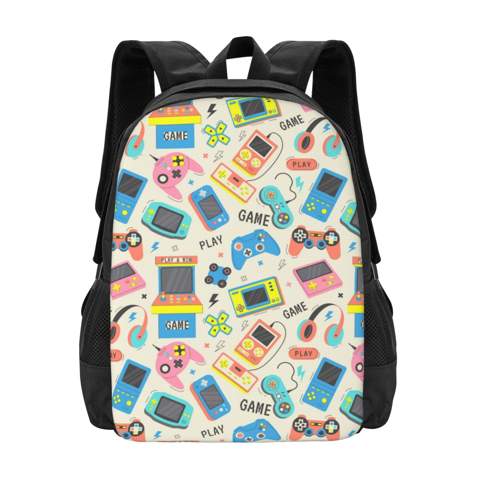 Qekee Playing Video Games for Travel Laptop Backpack for womem and men ...