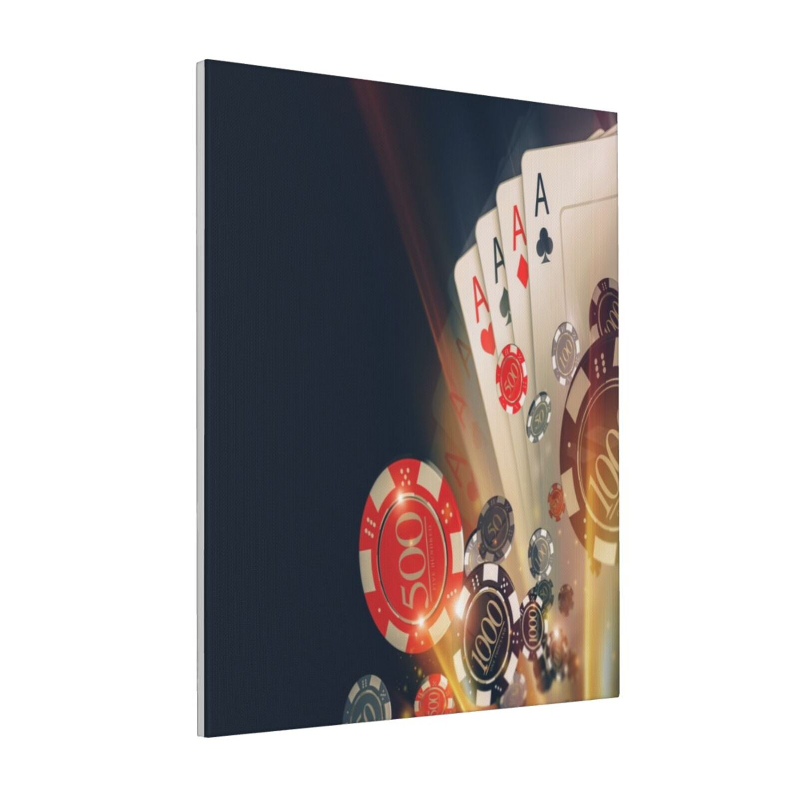 Qekee Poker Chips Print Canvas Decorative Picture,Wall Art Picture ...