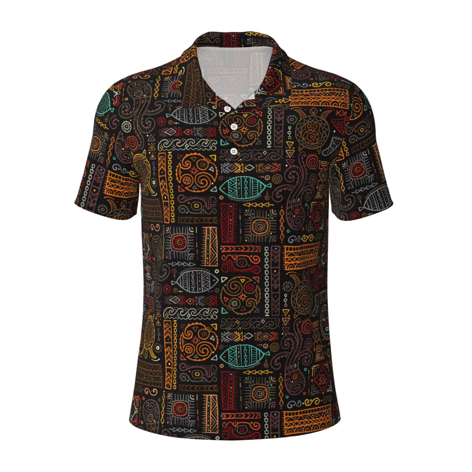 Qekee Polynesian Turtles for Mens Polo Shirts Casual Short Sleeve ...