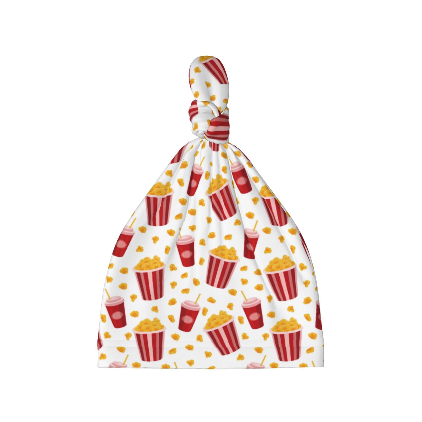 Qekee Popcorn Print Newborn Baby Hospital Hat for Boy/Girl,Knotted Cap ...