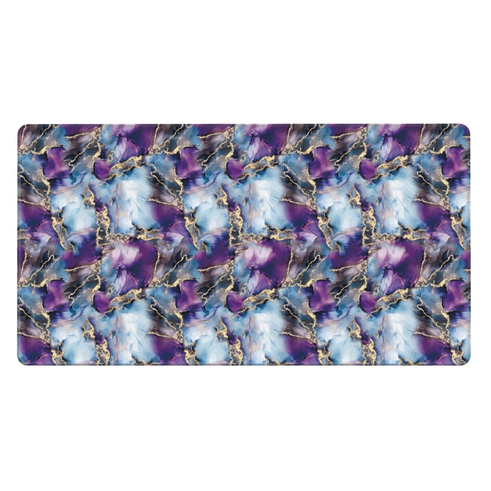 Qekee Purple Marble Texture Print Desk Pad Protector,Mouse Pad,Office ...