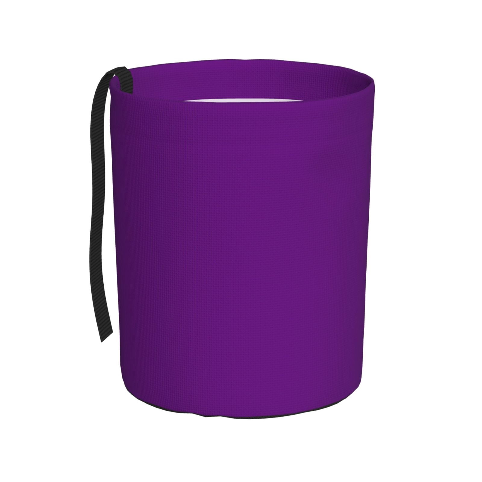 Qekee Purple Print Automotive Waterproof Portable Collapsible Trash Can ...