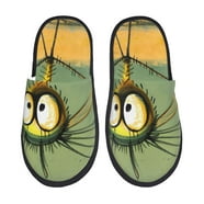 Oooh Geez Women's Cozy Fuzzy Slippers, Funny Animal House Shoes, Zebra ...