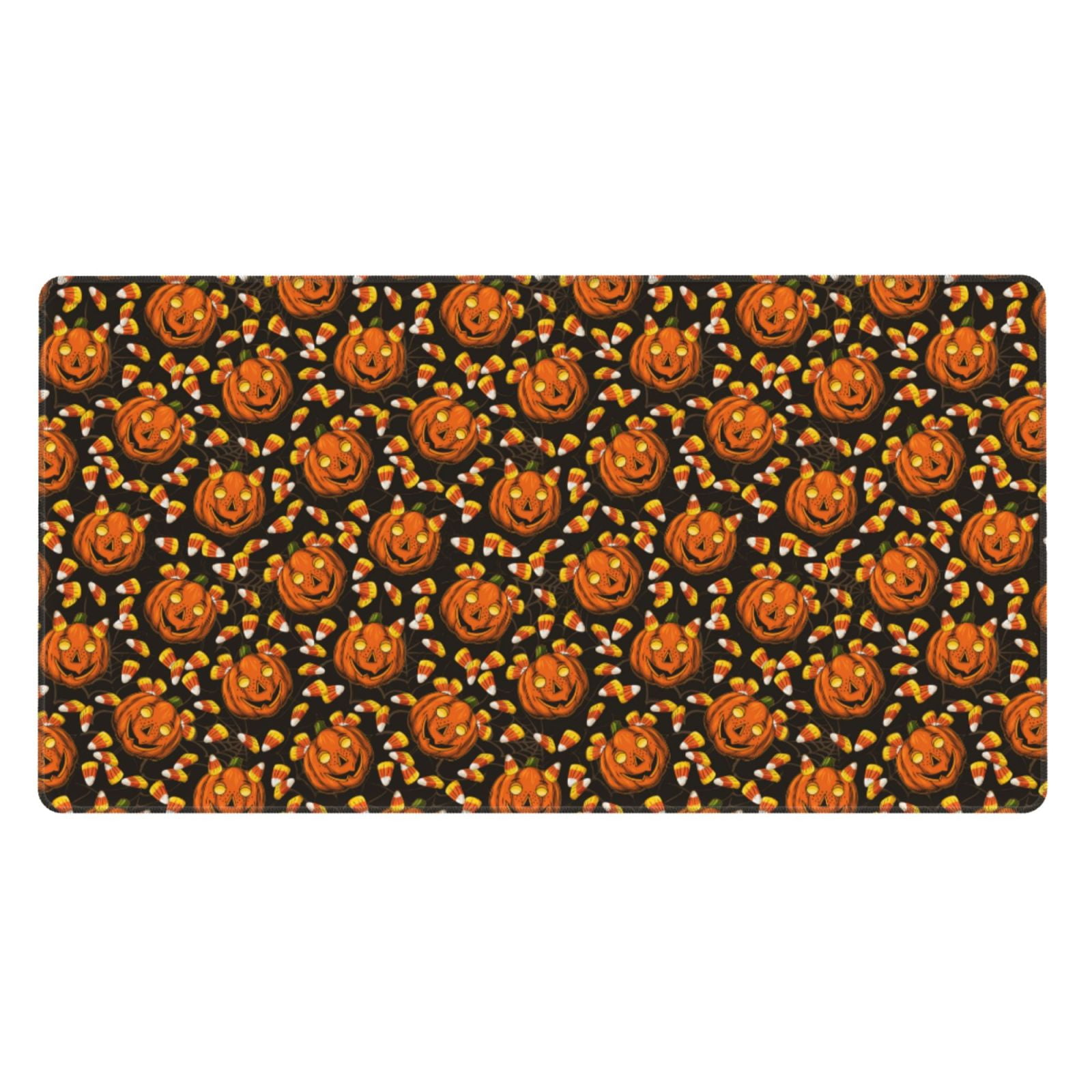 Qekee Quirky Corn Pumpkin Print Desk Pad Protector,Mouse Pad,Office ...