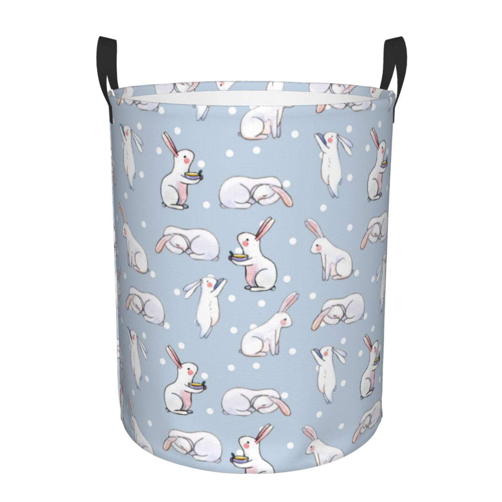 Qekee Rabbit Is Eating Carrots print Laundry Hamper Basket, Hamper ...