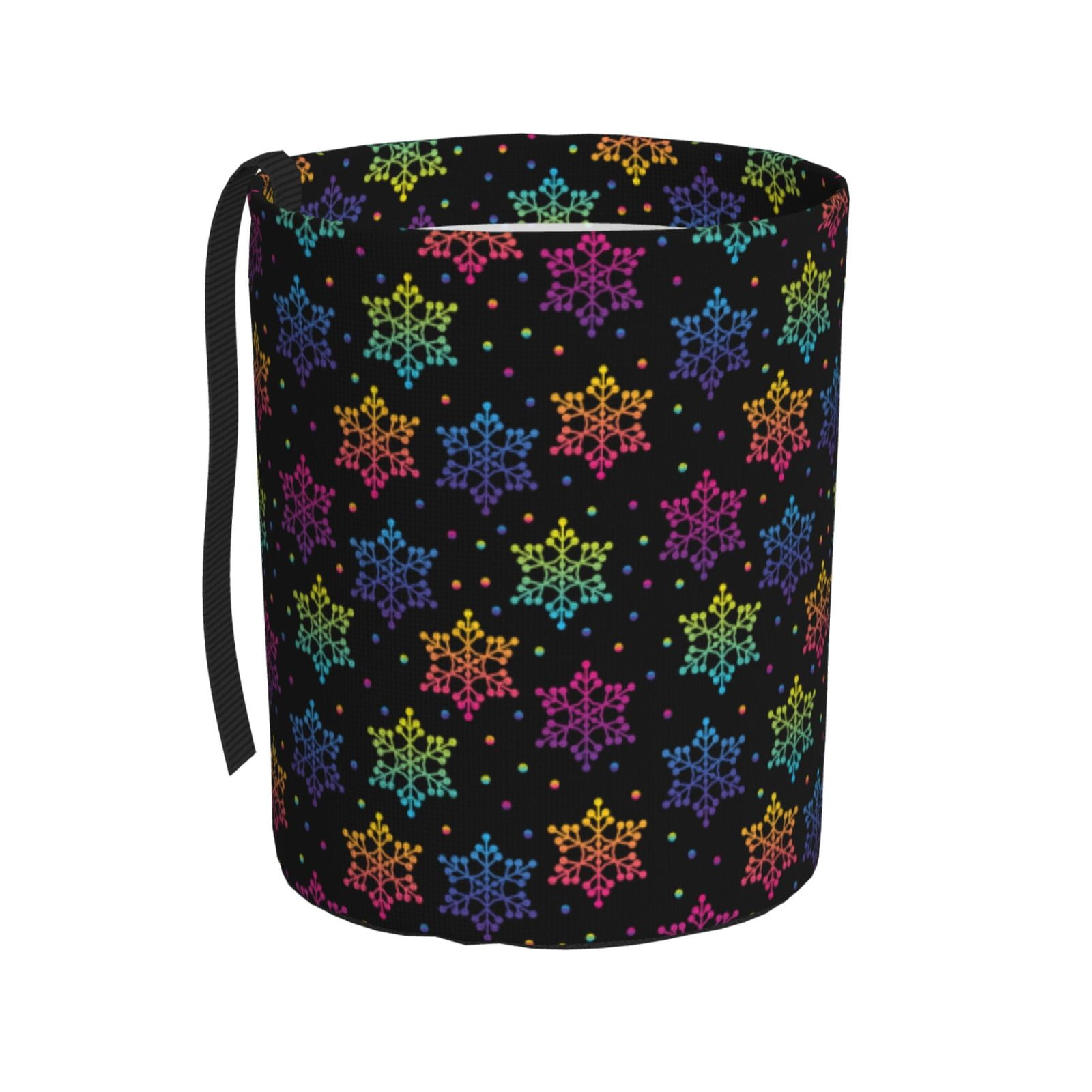 Qekee Rainbow Snowflake Print Automotive Waterproof Portable Collapsible Trash Can ,Garbage ...