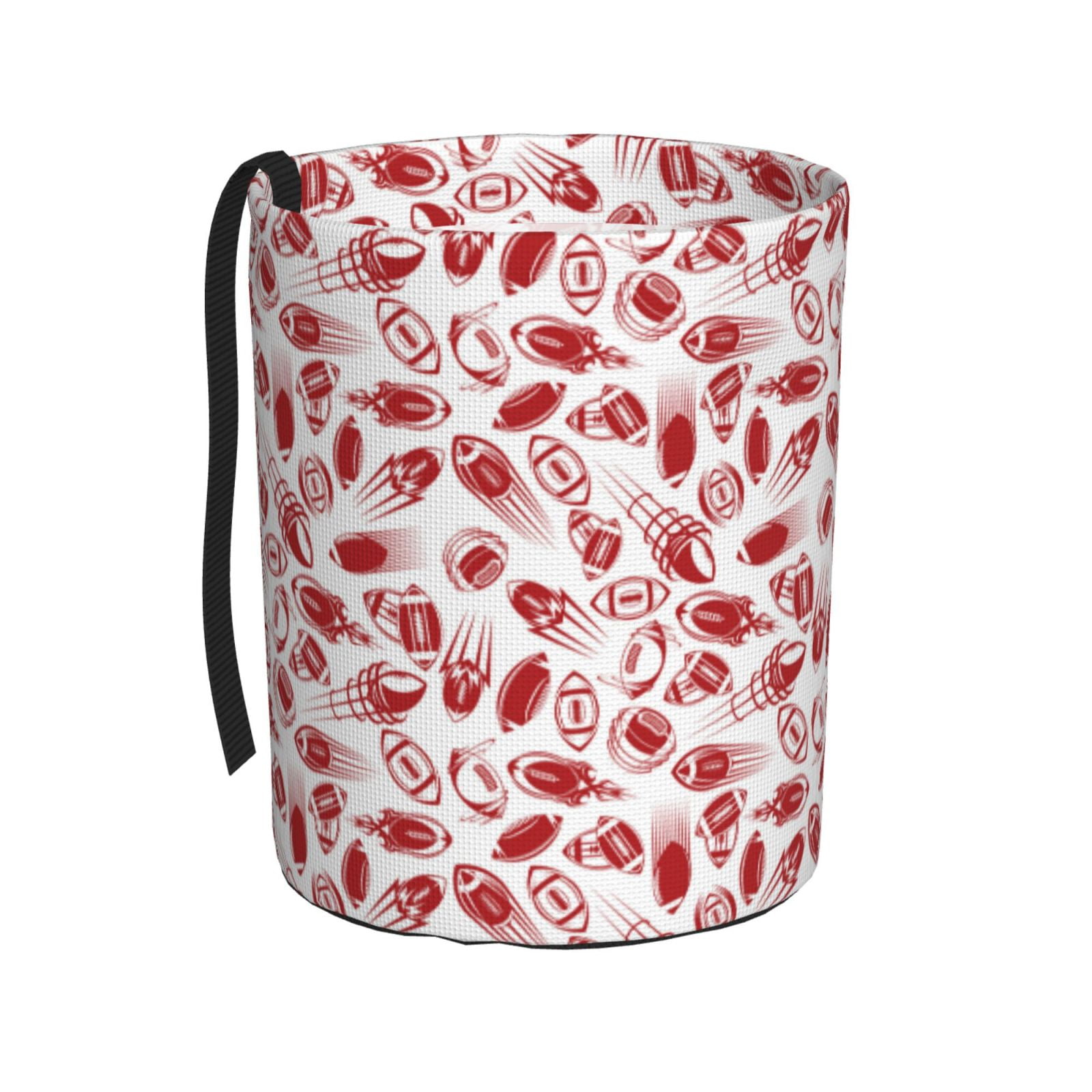 Qekee Red Football Print Automotive Waterproof Portable Collapsible ...