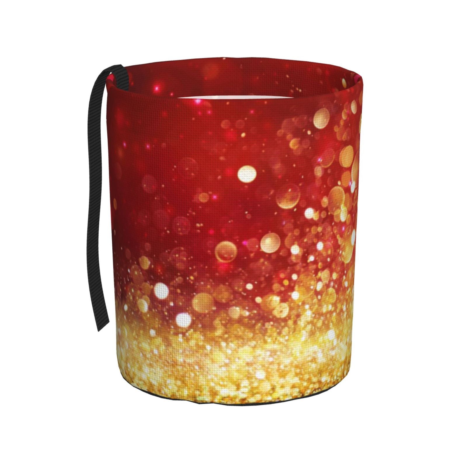 Qekee Red Gold Glitter Print Automotive Waterproof Portable Collapsible ...