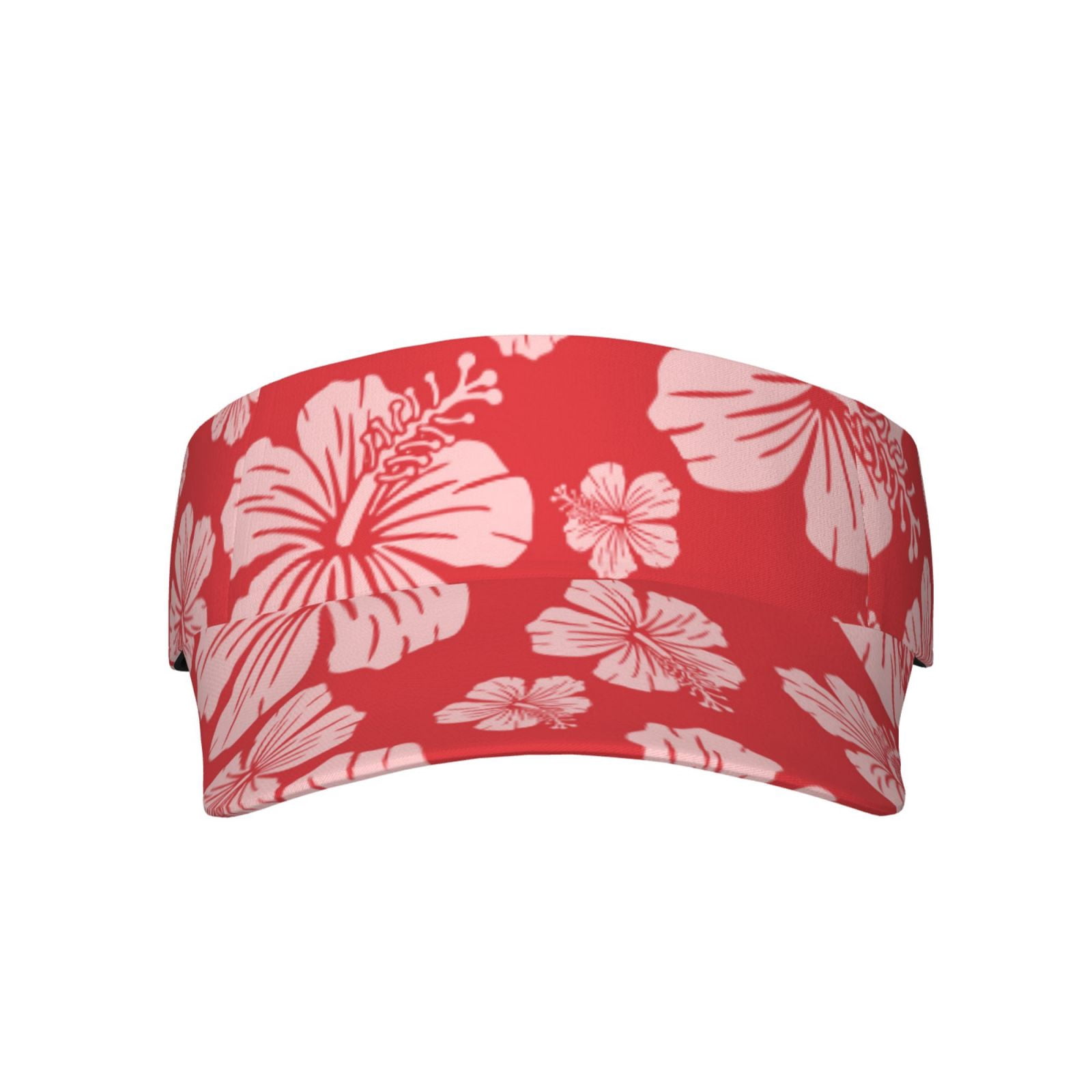 Qekee Red Hibiscus Flower Adult Sun Protection Cap, Sun Hat, Golf Hat ...