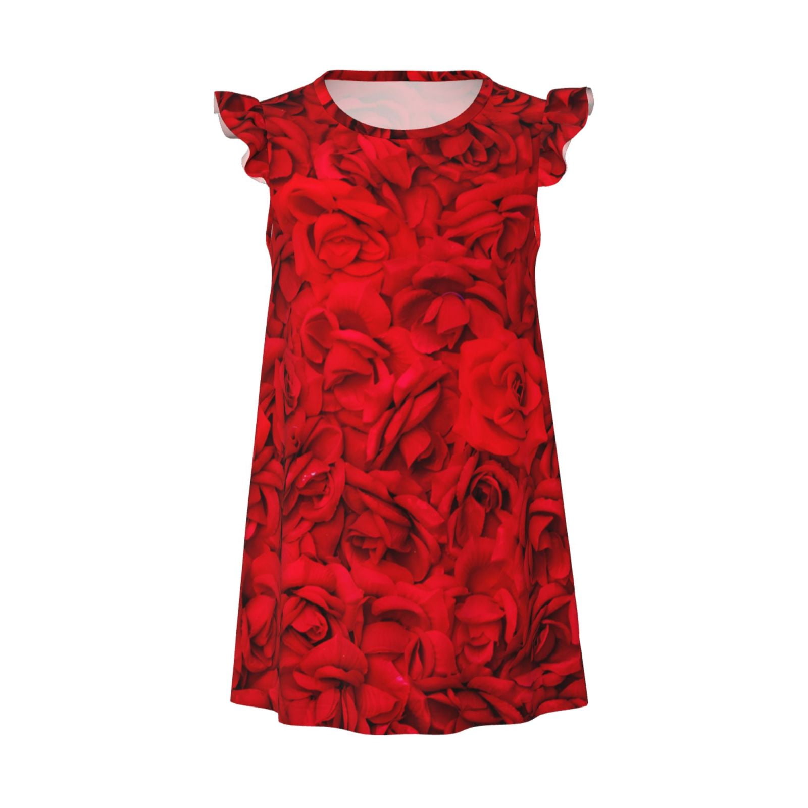 Qekee Red Rose for Girls Nightgowns, Princess Pajama Dresses for Girls ...