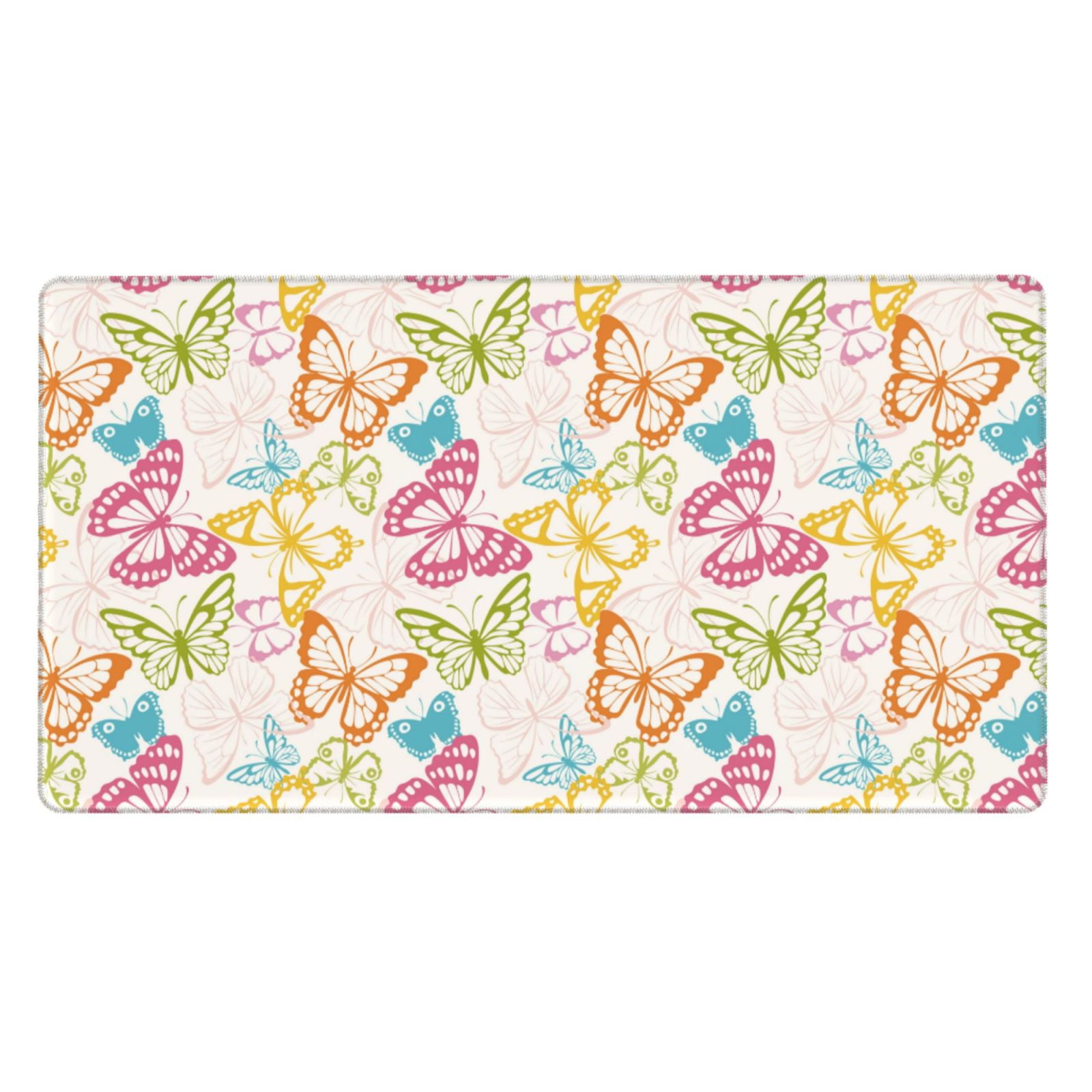 Qekee Retro Colorful Butterfly Print Desk Pad Protector,Mouse Pad ...
