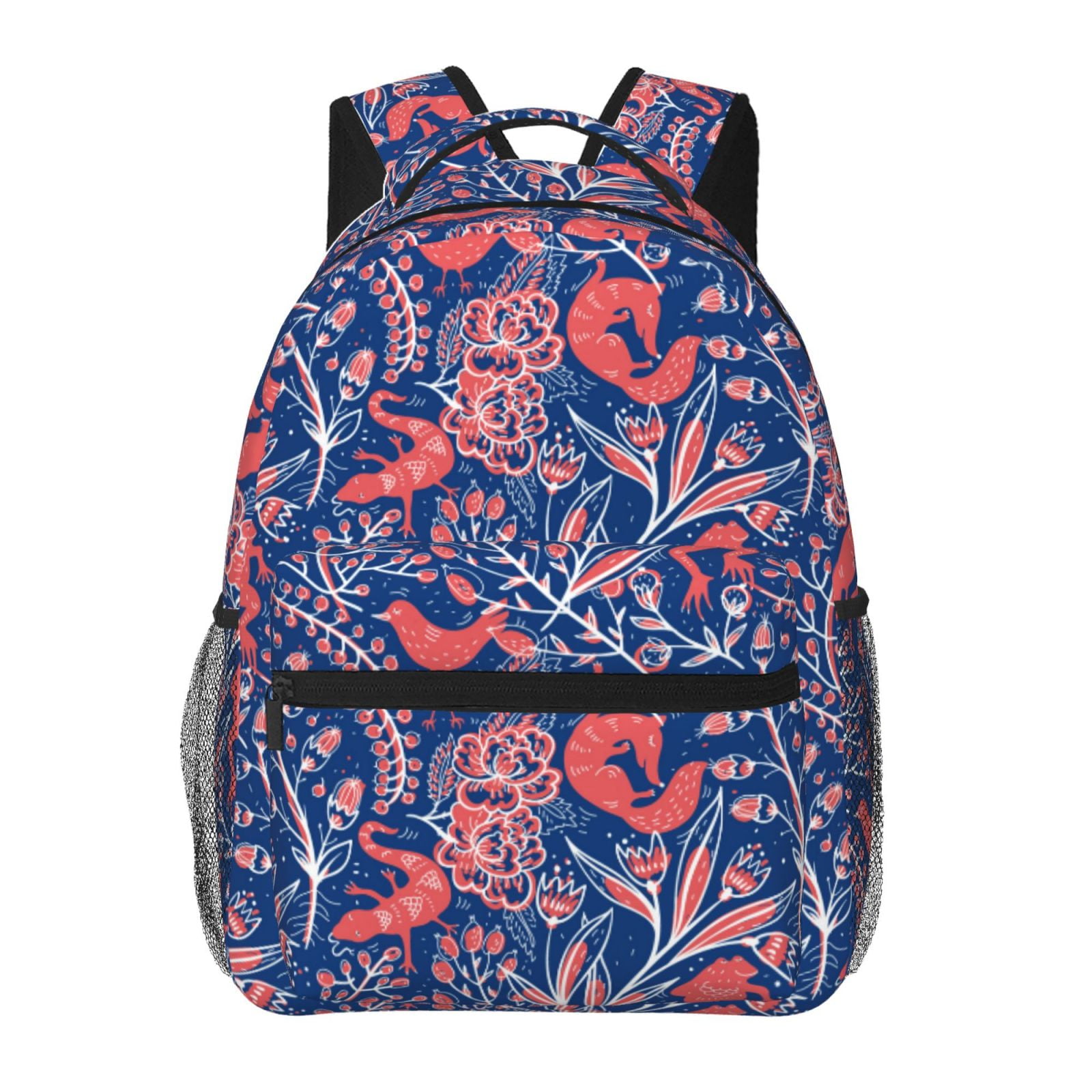 Qekee Retro plants forest animals Print Backpack for Men and Women ...