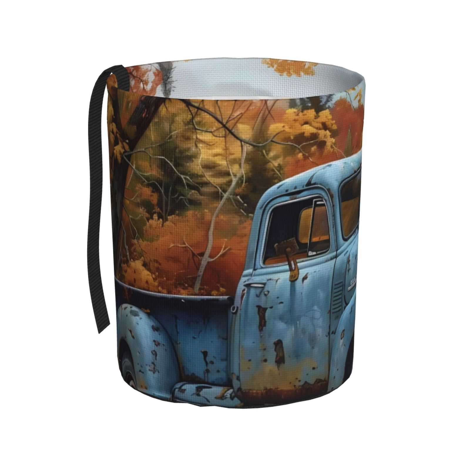 Qekee Rustic Vintage Truck Autumn Print Automotive Waterproof Portable ...