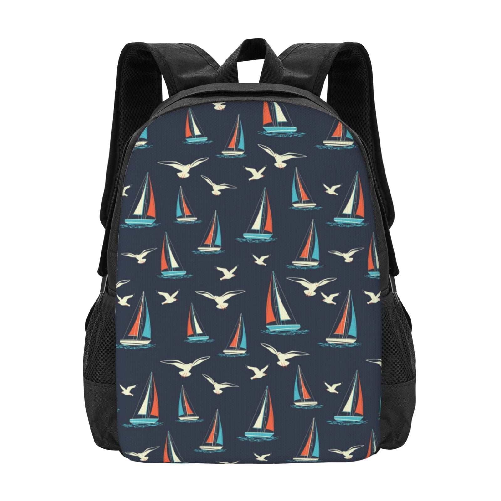 Qekee Sailboat And Seagull for Travel Laptop Backpack for womem and men ...