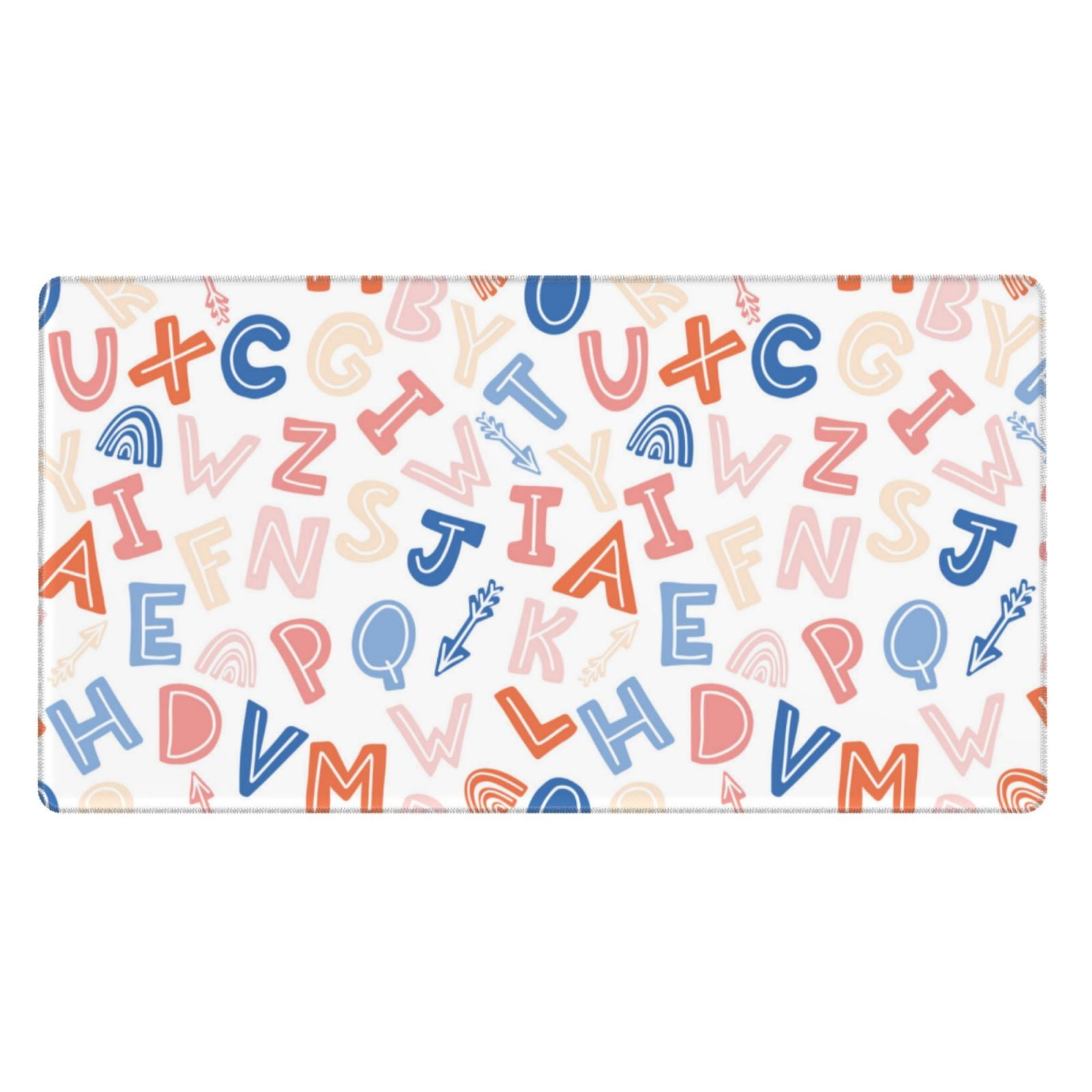 Qekee Scandinavian Alphabet Print Desk Pad Protector,Mouse Pad,Office ...