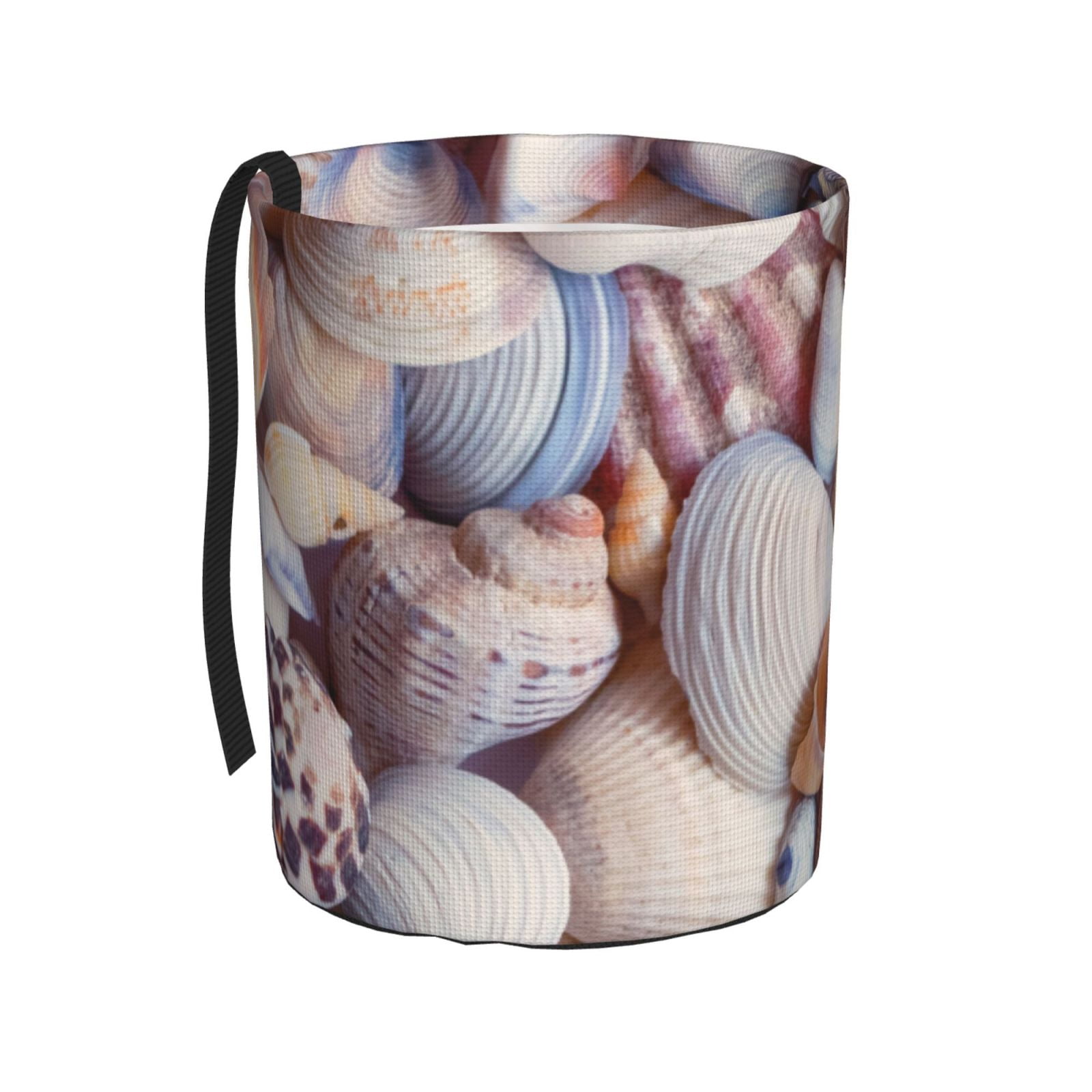 Qekee Sea Shells Print Automotive Waterproof Portable Collapsible Trash ...