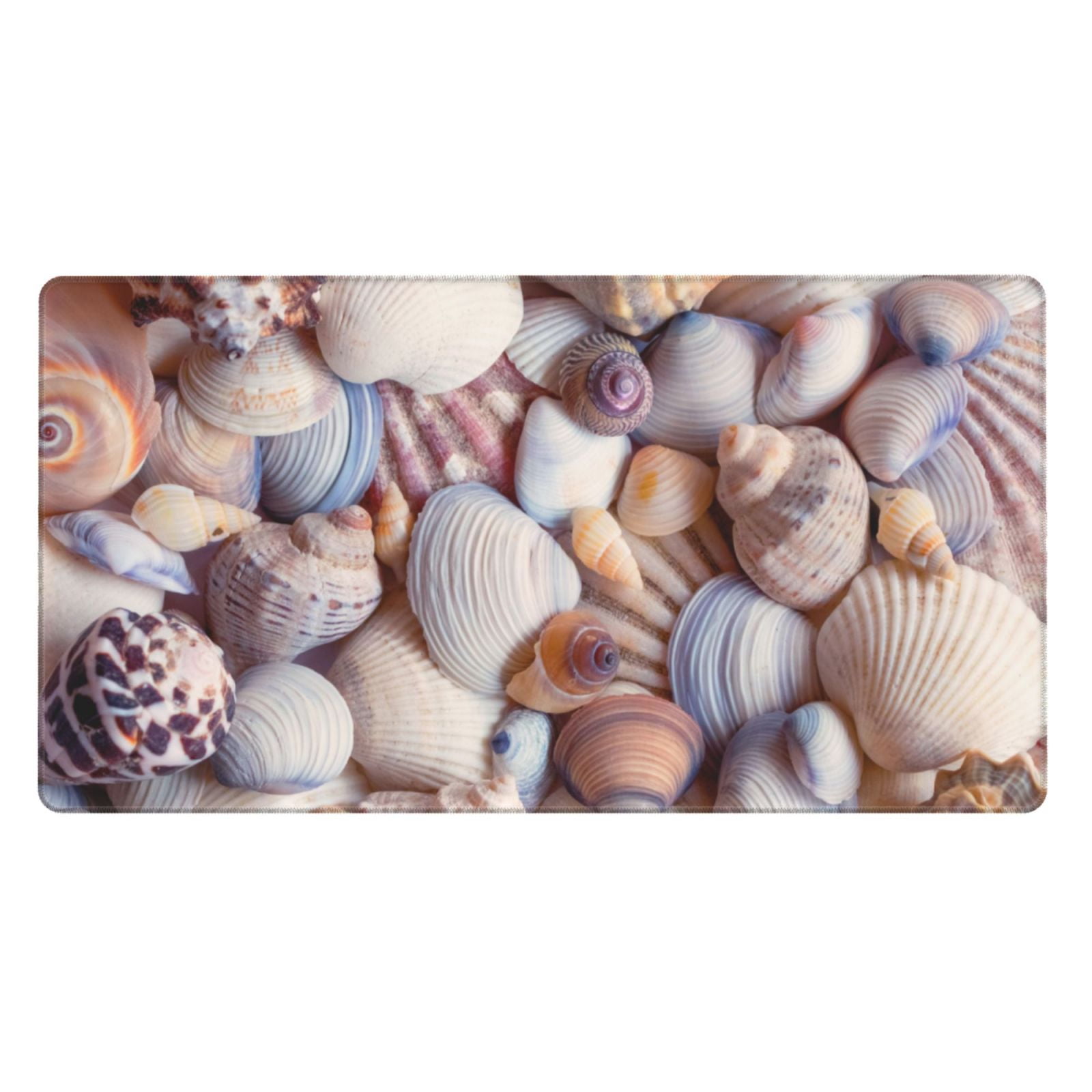 Qekee Sea Shells Print Desk Pad Protector,Mouse Pad,Office Desk Mat,Desk Blotter,Laptop Desk Pad ...