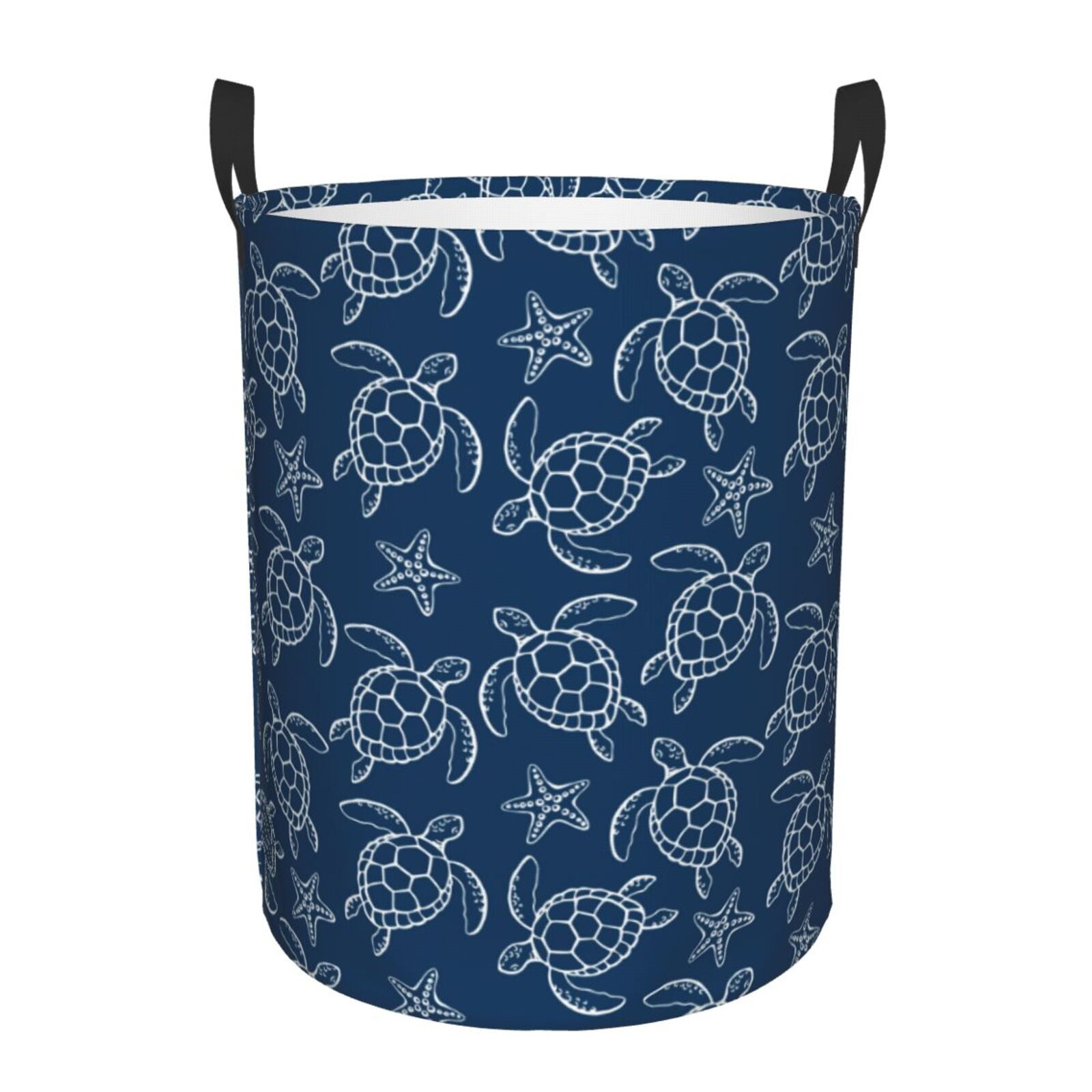 Qekee Sea Turtle print Laundry Hamper Basket, Hamper Basket for Blanket ...