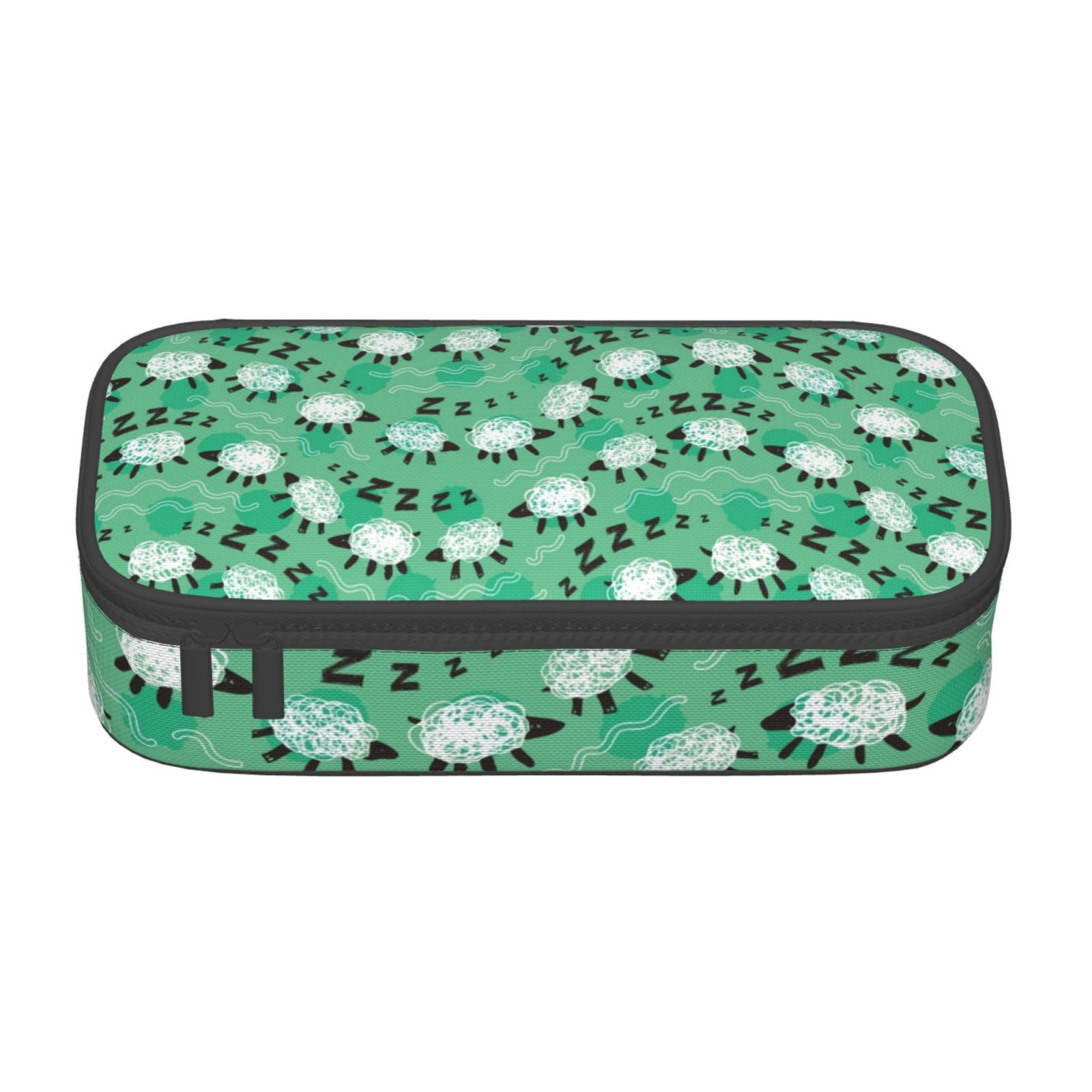 Qekee Sheep Zzz print Large Pencil Case, Aesthetic Pen Pouch with Big ...