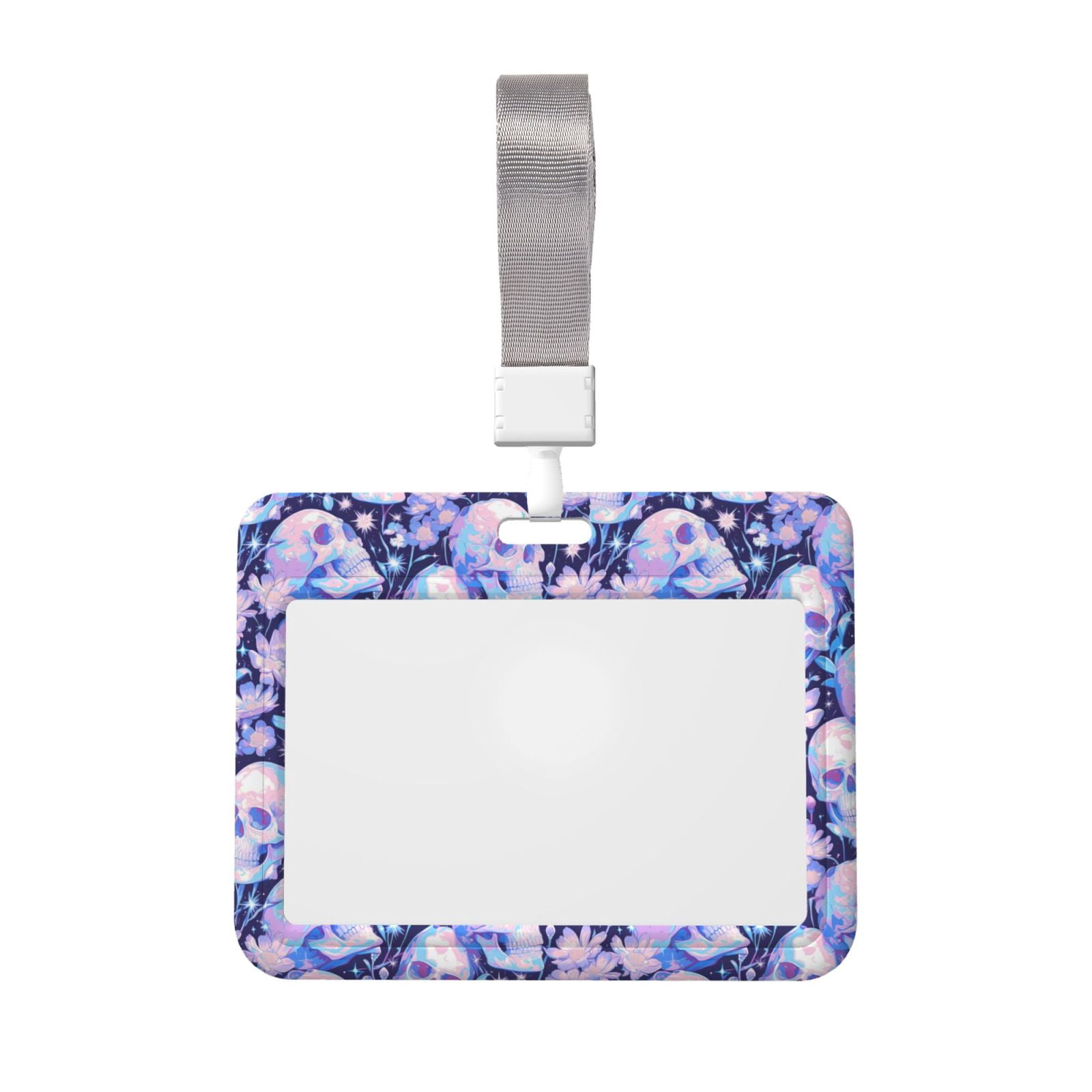 Qekee Skull star crystal Print Card Badge Holder,Clear Name Tag ID Card ...