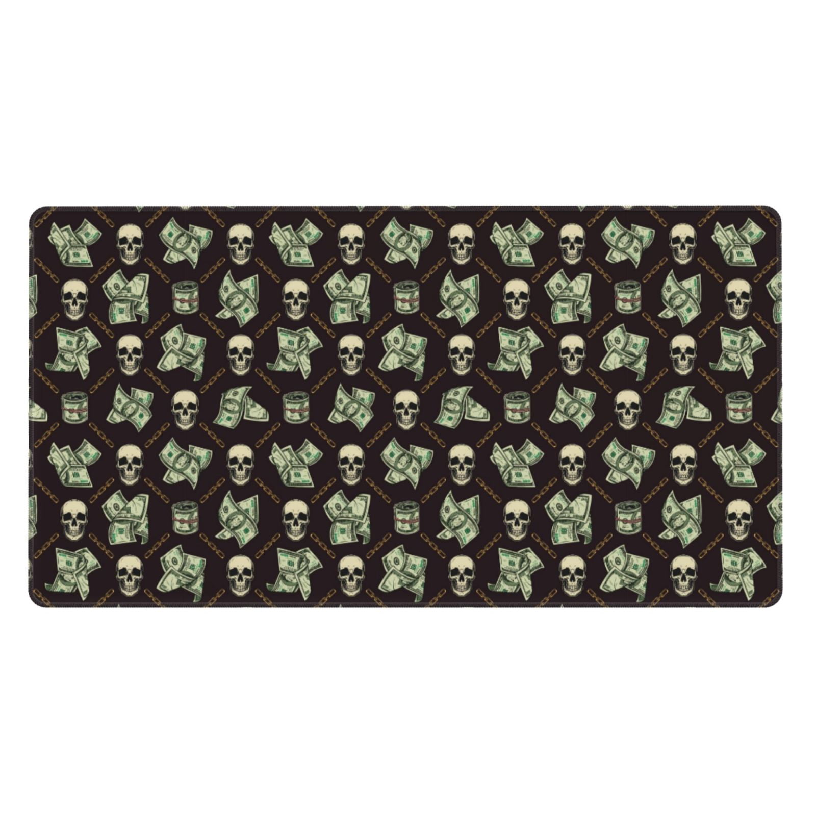 Qekee Skulls Gold Chains Dollar Print Desk Pad Protector,Mouse Pad ...