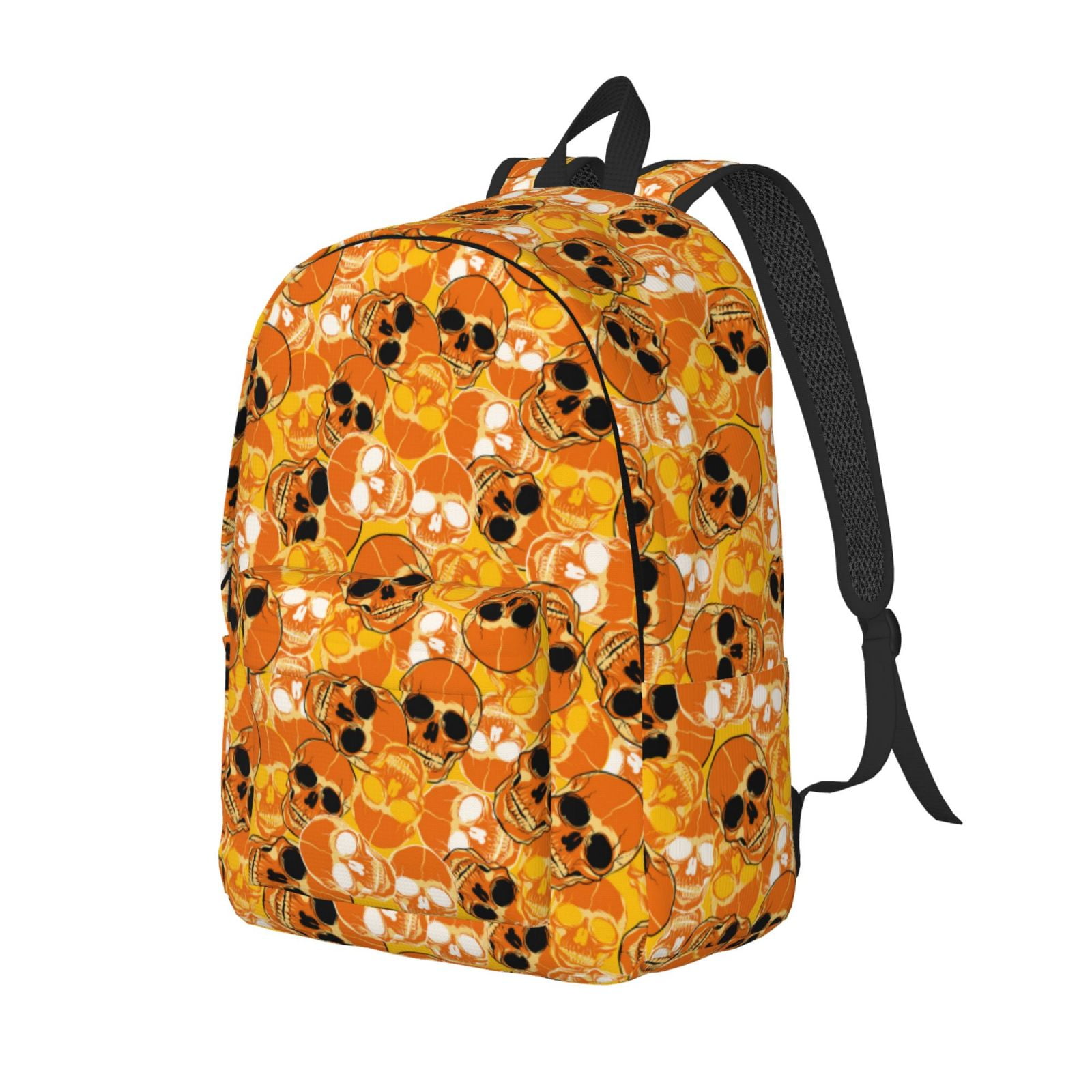 Qekee Skulls for Canvas College Laptop Backpack is a durable, gender ...