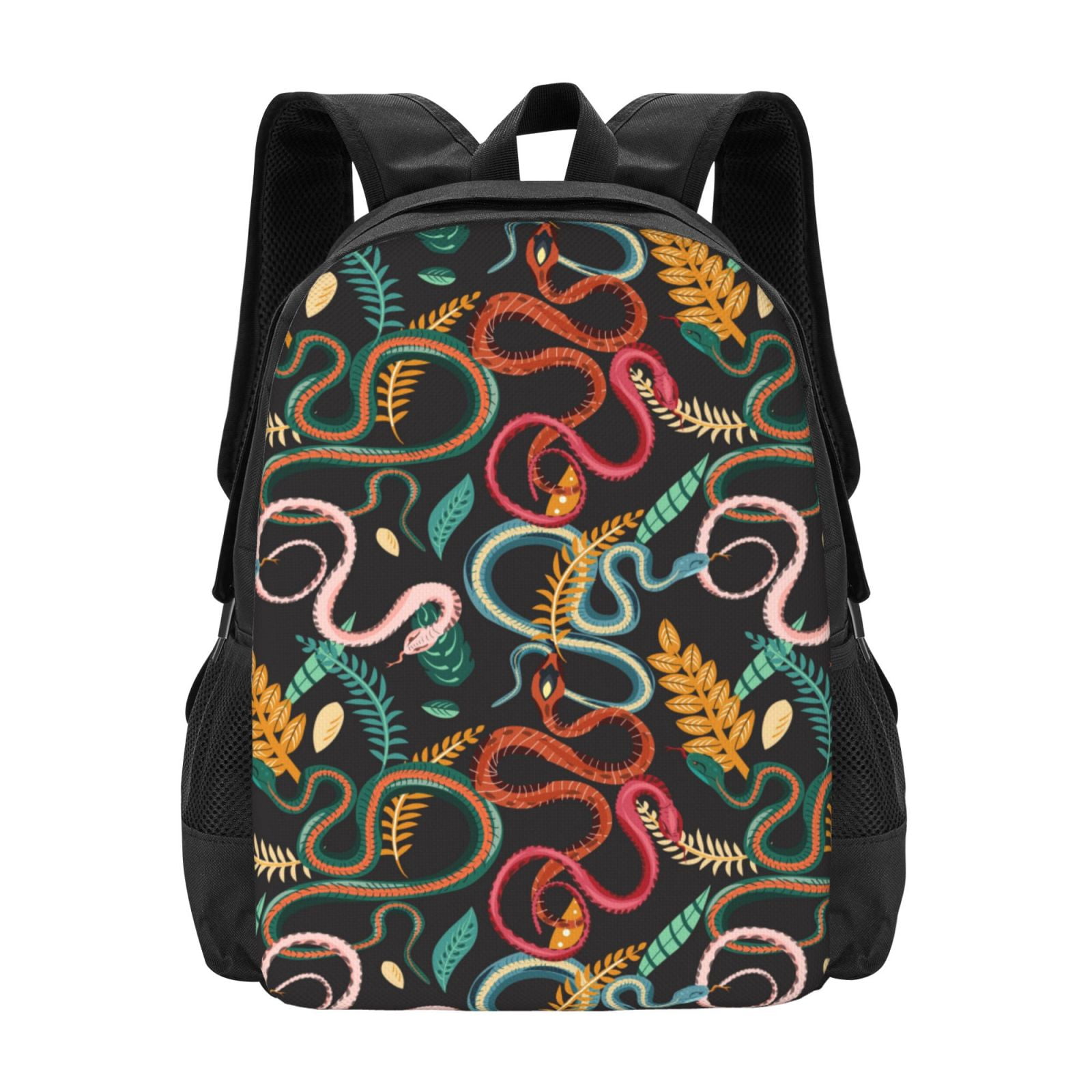 Qekee Snake And Flower for Travel Laptop Backpack for womem and men ...