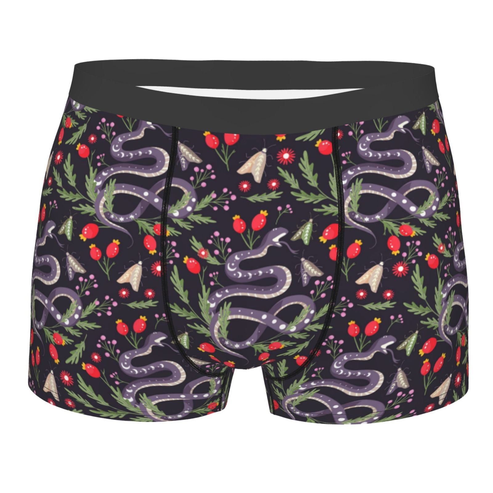 Qekee Snakes And Snake Fruit for Men's Underwear Boxer Briefs Pack ...