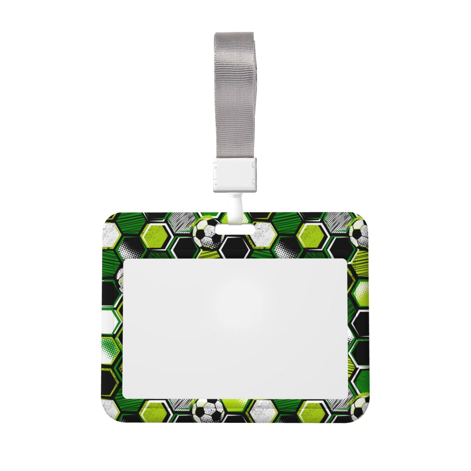 Qekee Soccer1 Print Card Badge Holder,Clear Name Tag ID Card Protector ...