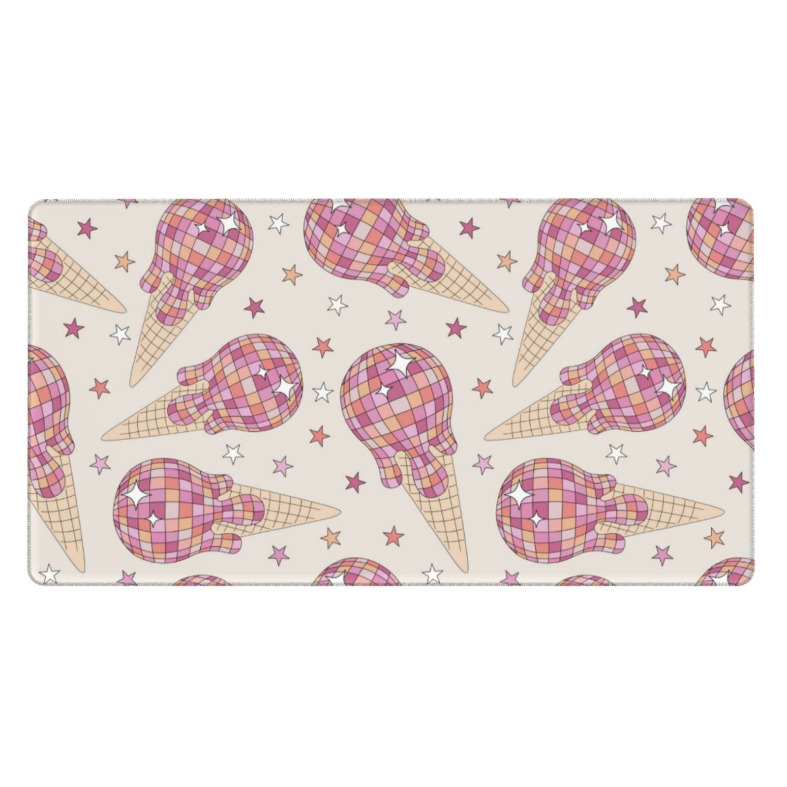 Qekee Sparkling Ice Cream Print Desk Pad Protector,Mouse Pad,Office ...
