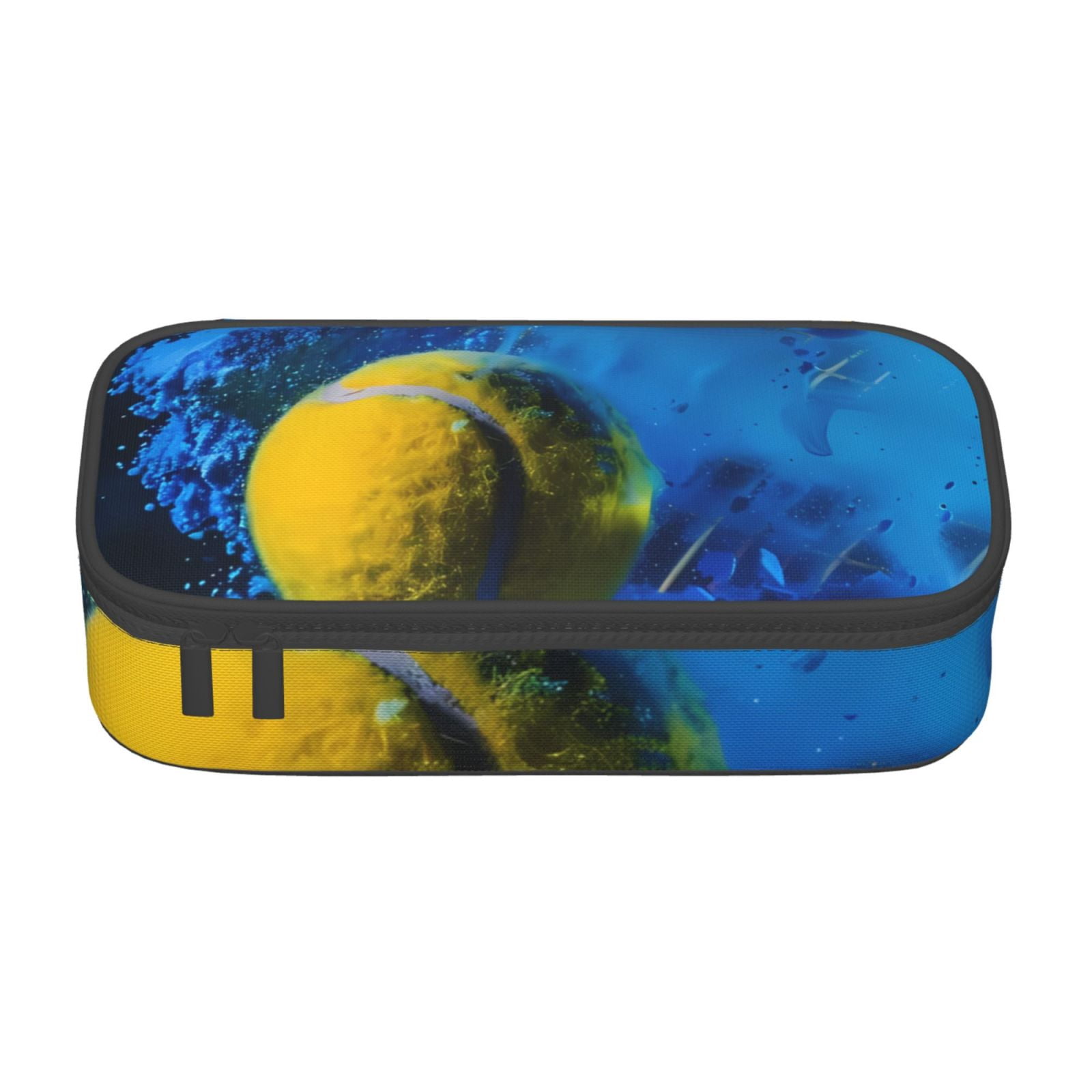 Qekee Sports Tennis Ball print Large Pencil Case, Aesthetic Pen Pouch ...