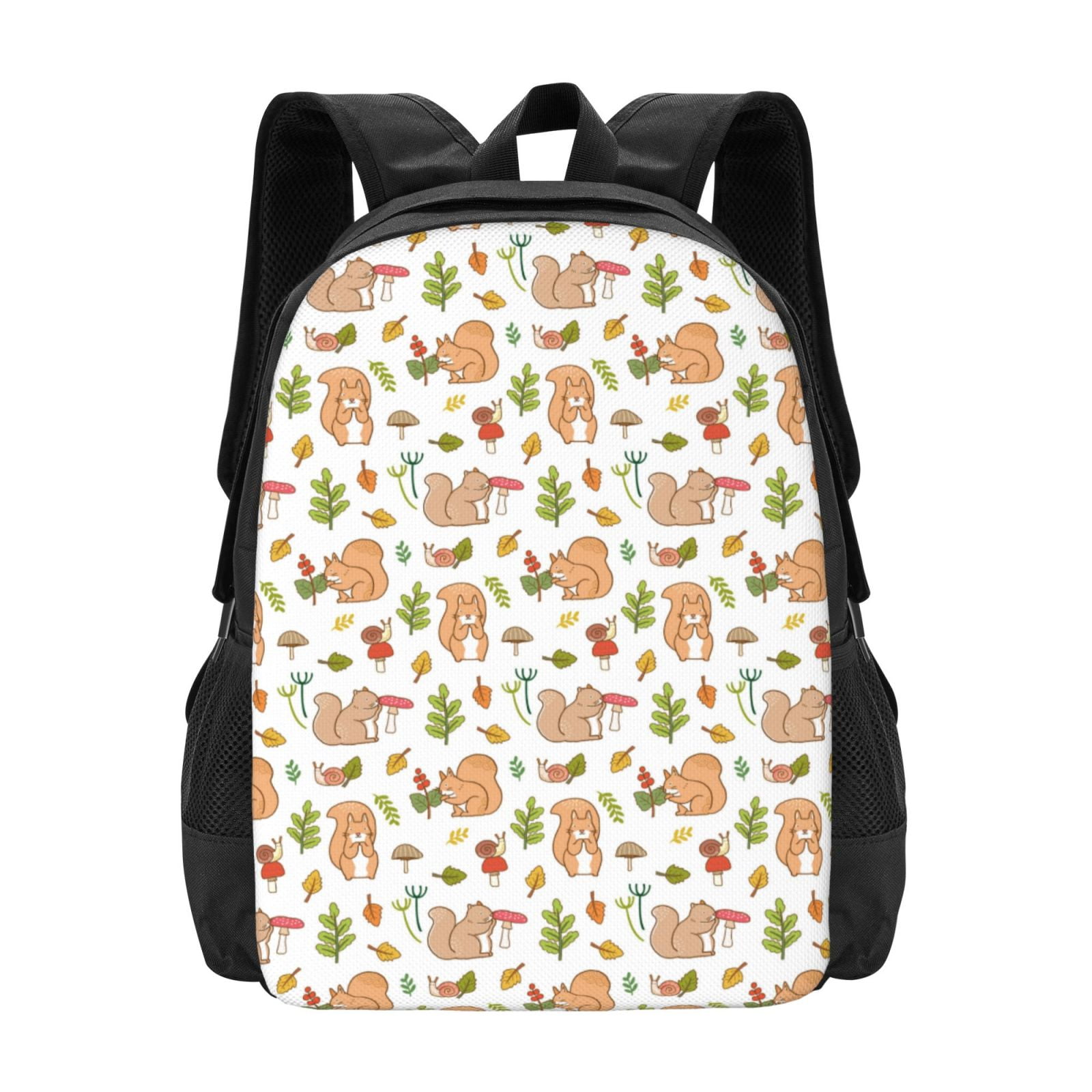 Qekee Squirrel And Mushroom for Travel Laptop Backpack for womem and ...