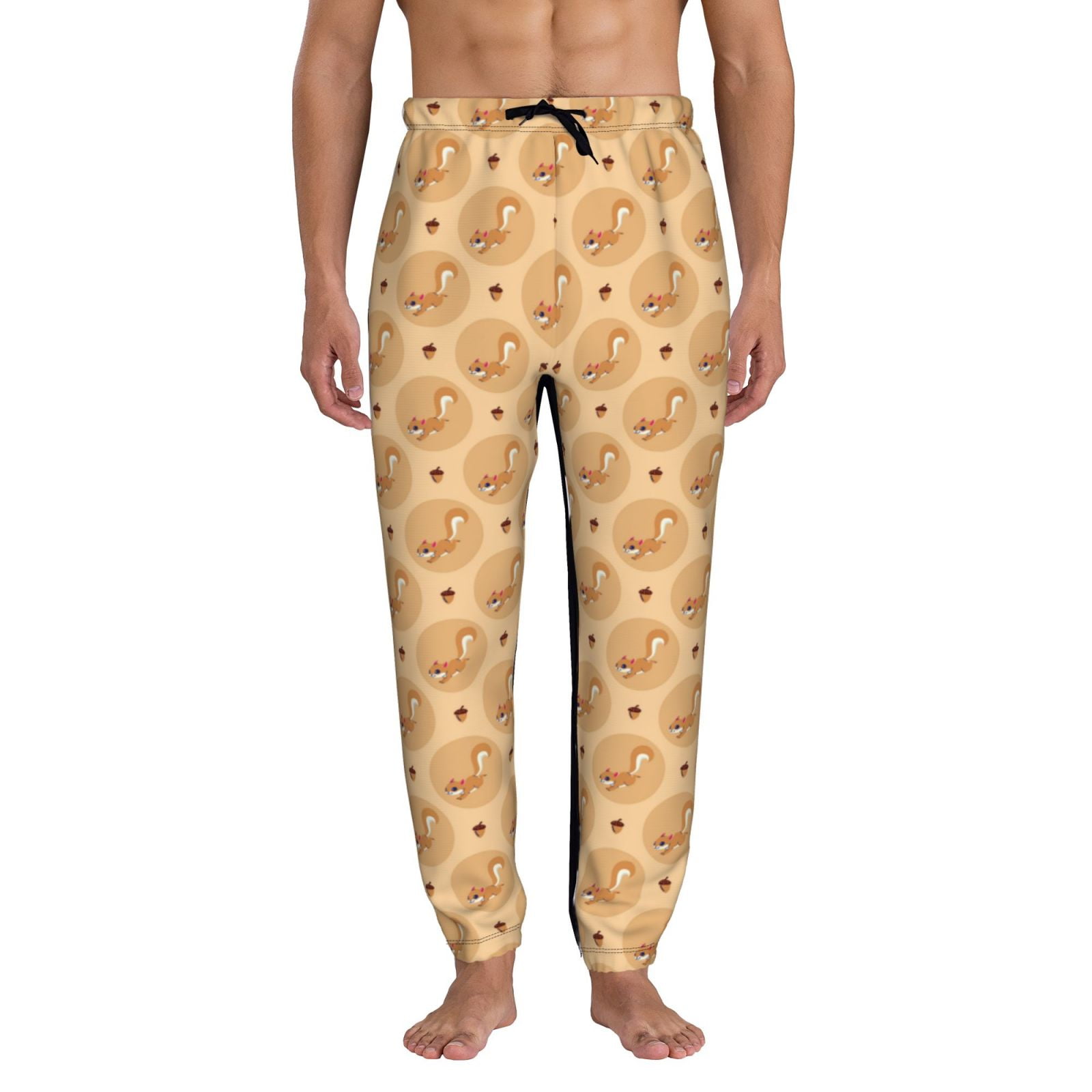 Qekee Squirrel And Nuts Pattern Mens Sweatpants, Men's Midweight Lounge ...