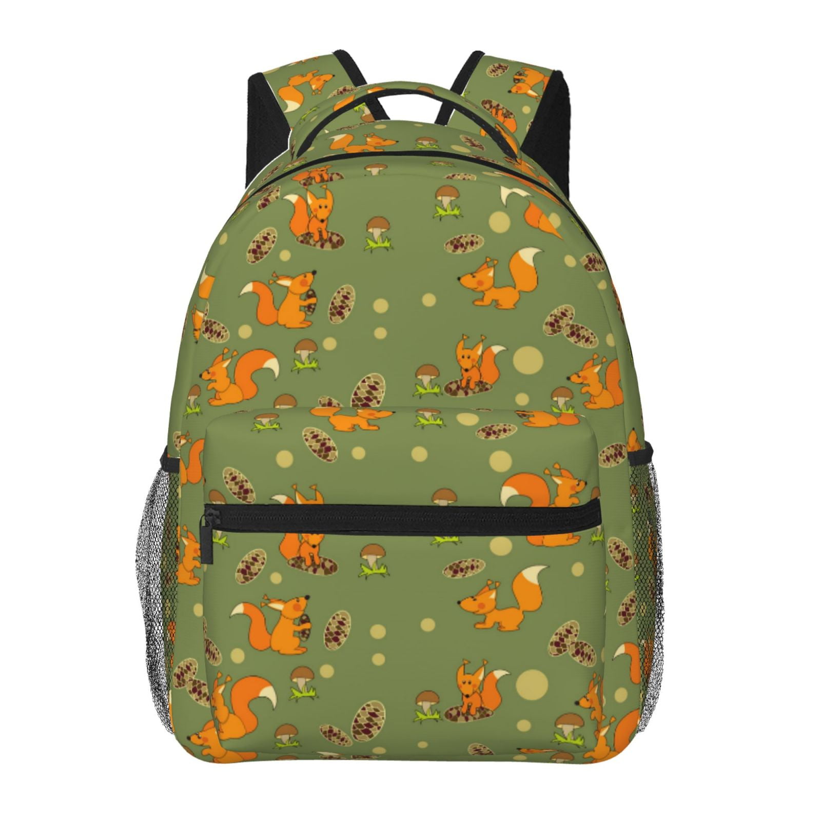 Qekee Squirrel And Nuts Print Backpack for Men and Women,College School ...