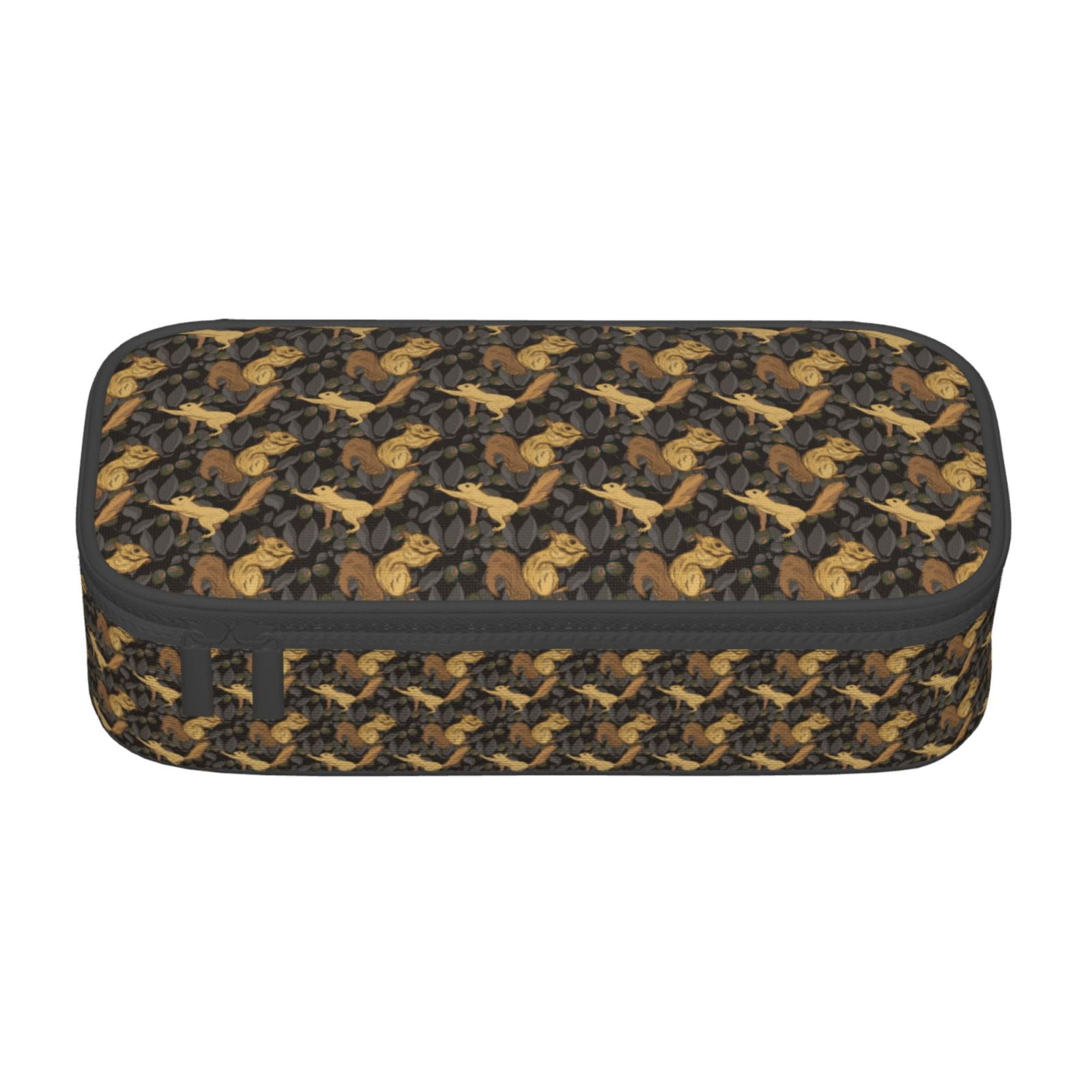 Qekee Squirrel Gathering Nuts print Large Pencil Case, Aesthetic Pen ...