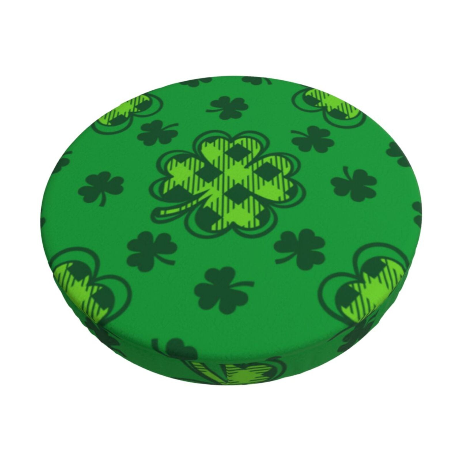 Qekee St Patrick's Day5 Round Bar Chair Cushion Cover, Elastic and ...