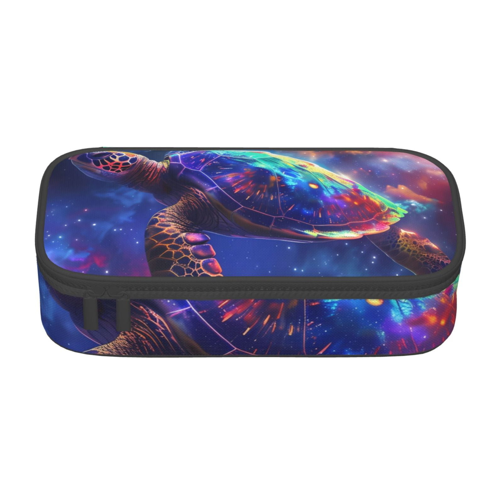Qekee Starry Sky Turtle print Large Pencil Case, Aesthetic Pen Pouch with Big Capacity,Portable ...