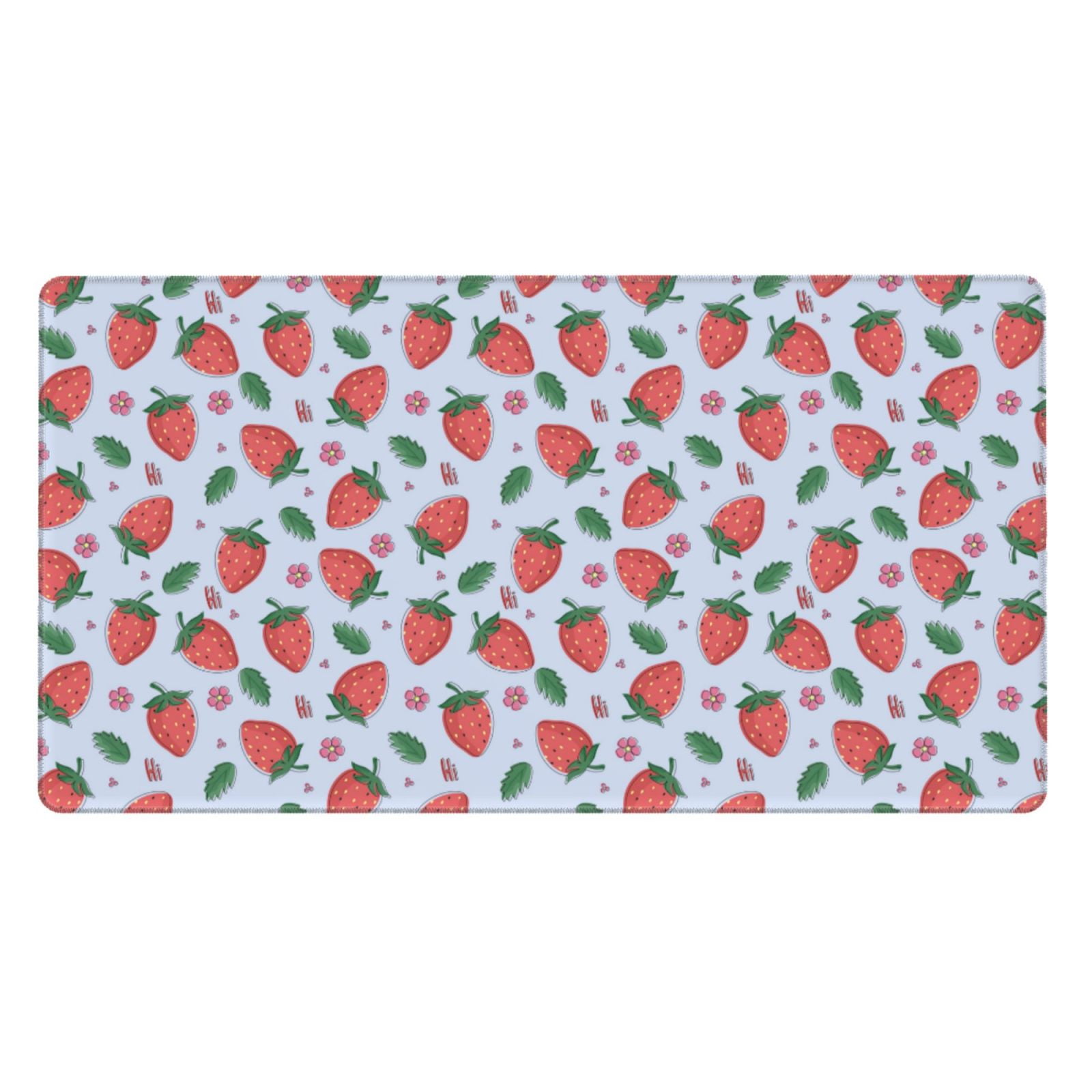 Qekee Strawberries Print Desk Pad Protector,Mouse Pad,Office Desk Mat ...