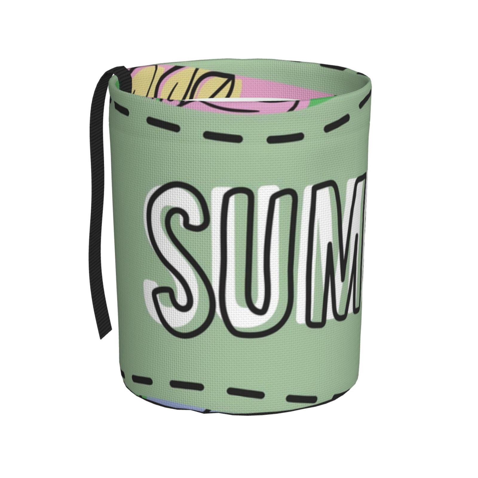 Qekee Summer Print Automotive Waterproof Portable Collapsible Trash Can ,Garbage Container fits ...