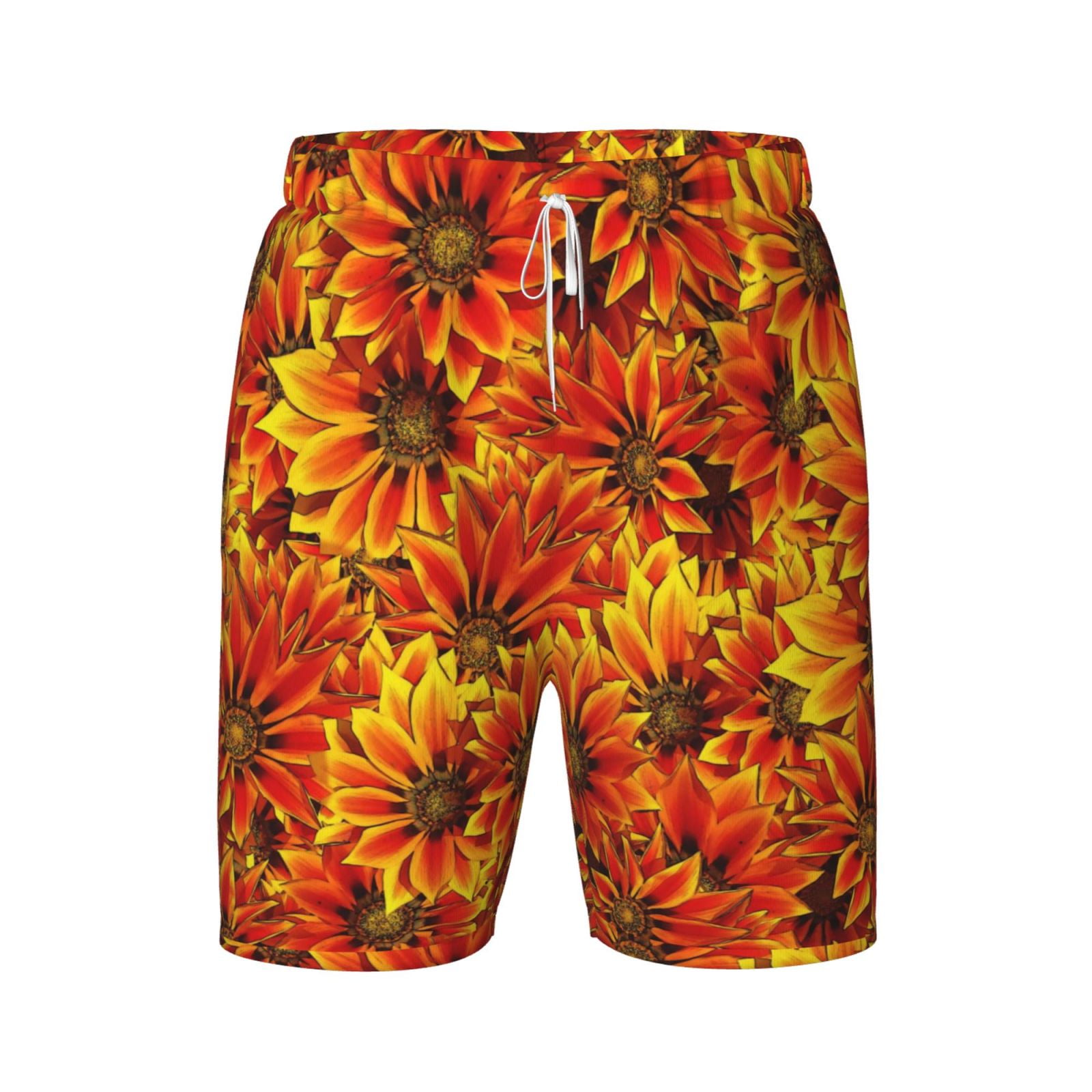 Qekee Sunflower4 Boys Swim Trunks, Teen Beach Trunks with Compression ...