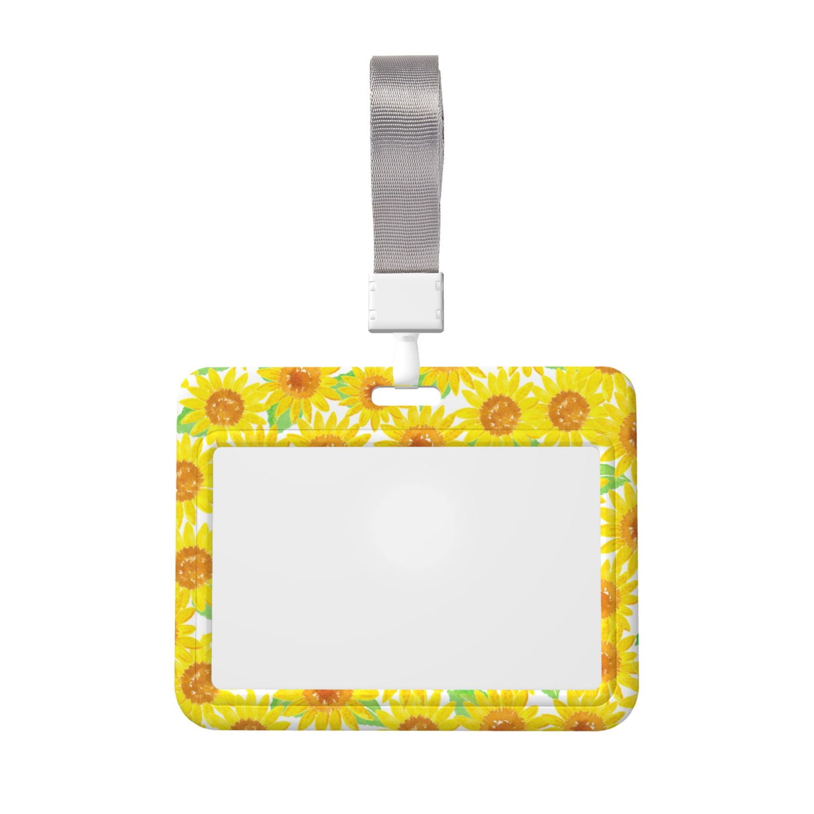 Qekee Sunflowers2 Print Card Badge Holder,Clear Name Tag ID Card ...